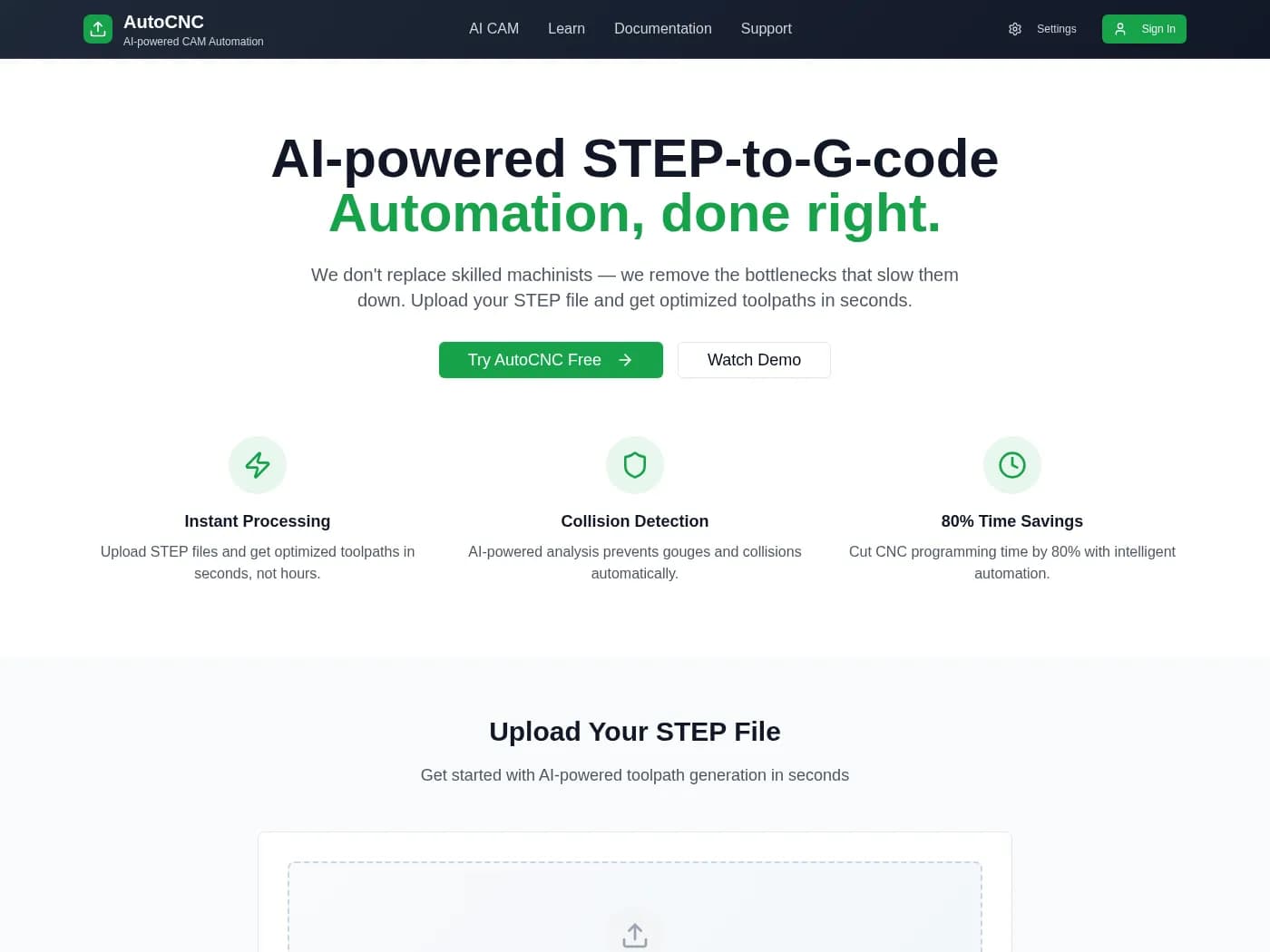 AutoCNC: Intelligent STEP-to-G-code Machining Automation