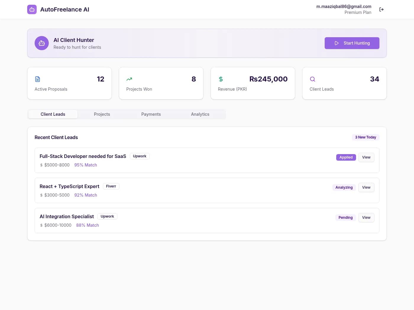 AutoFreelance AI – Automated Freelance Business Platform for Pakistan