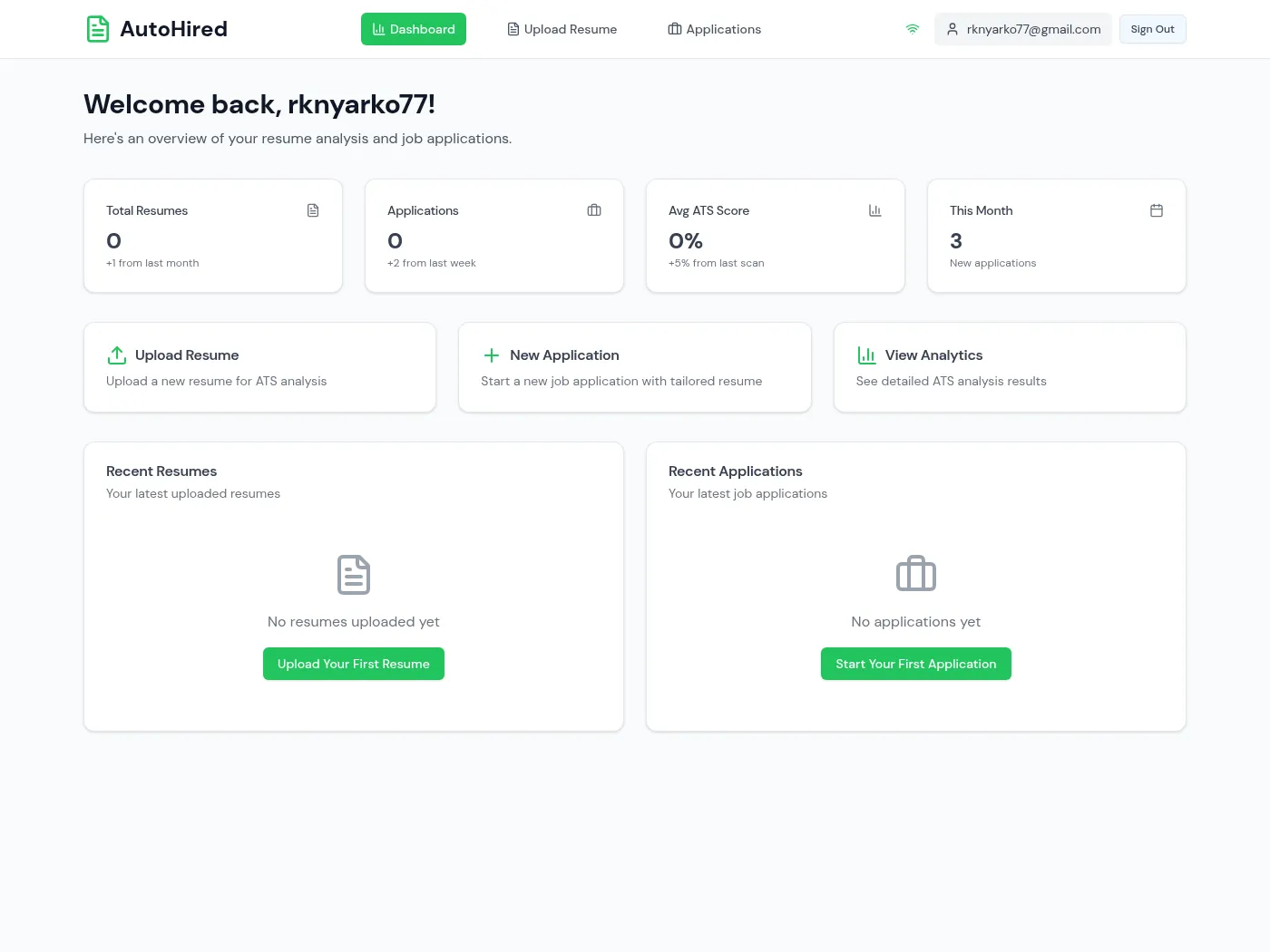 AutoHired – Modern PWA for Resume Analysis and Tailored Job Applications