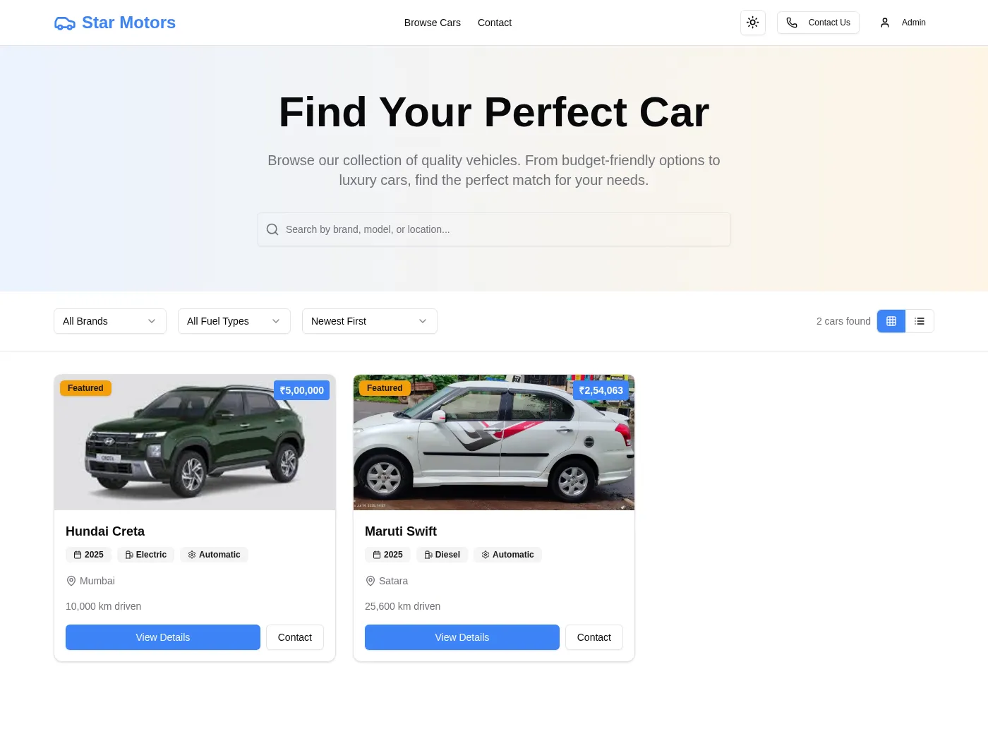 AutoList Admin Car Selling Platform