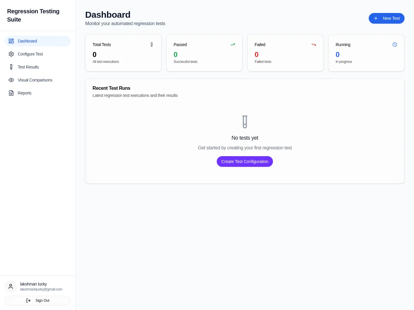 Automated Regression Testing Suite for Demo Websites