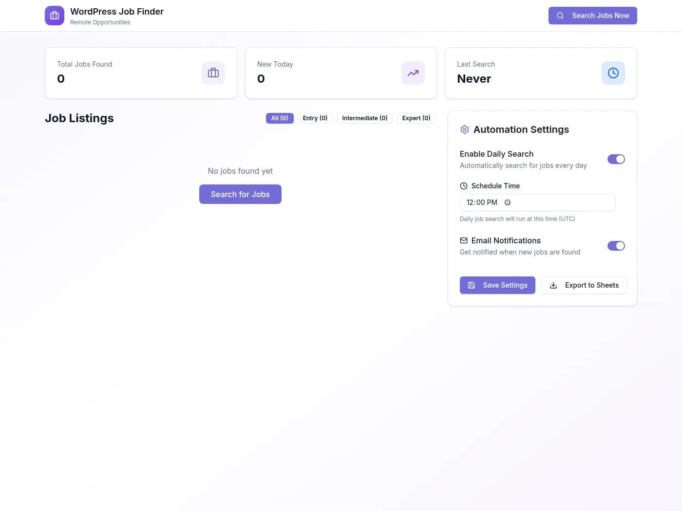 Automated Daily Remote WordPress Job Finder