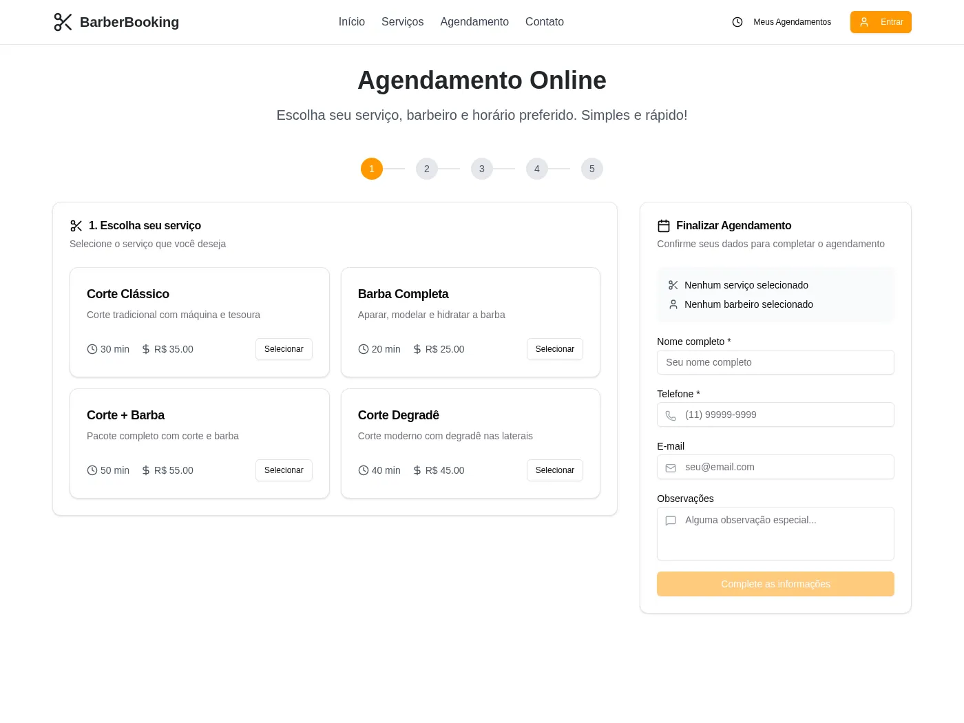Automatic Scheduling App for Barbershops