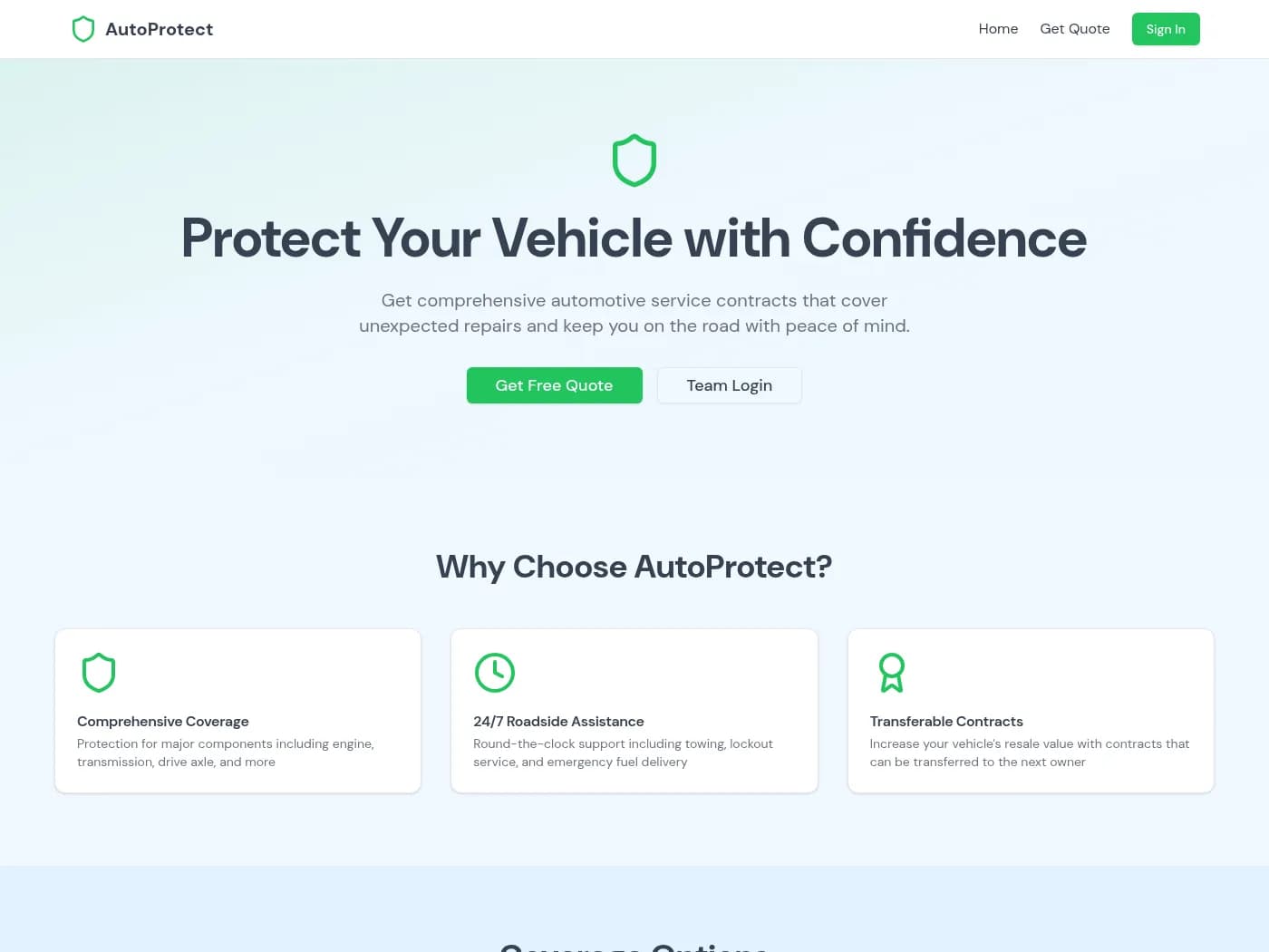 Automotive Service Contract Management Platform