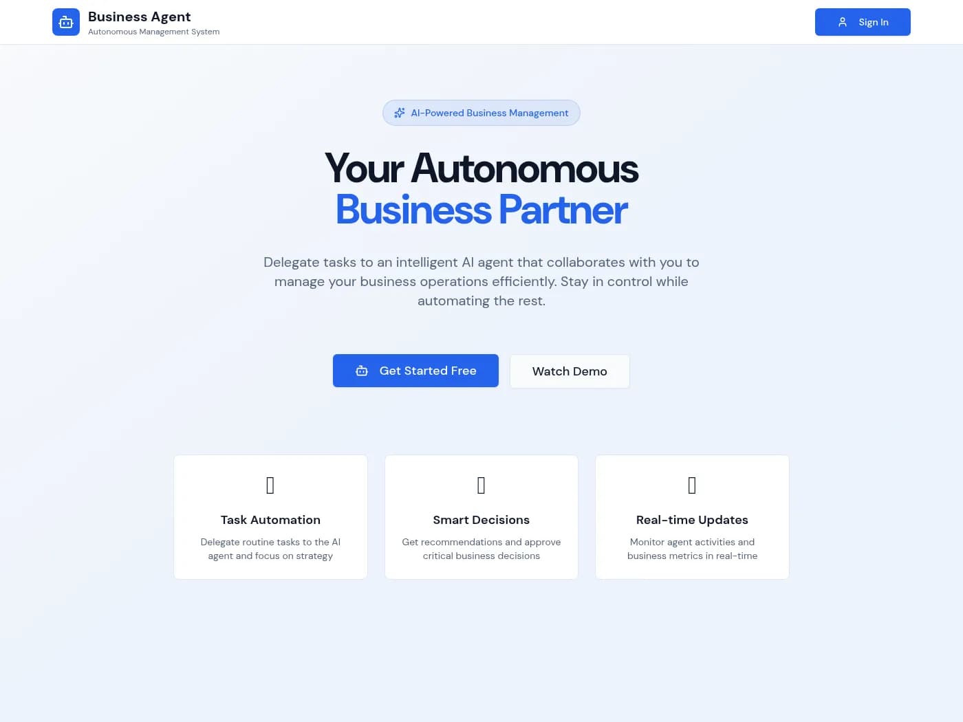 Autonomous Business Management Agent