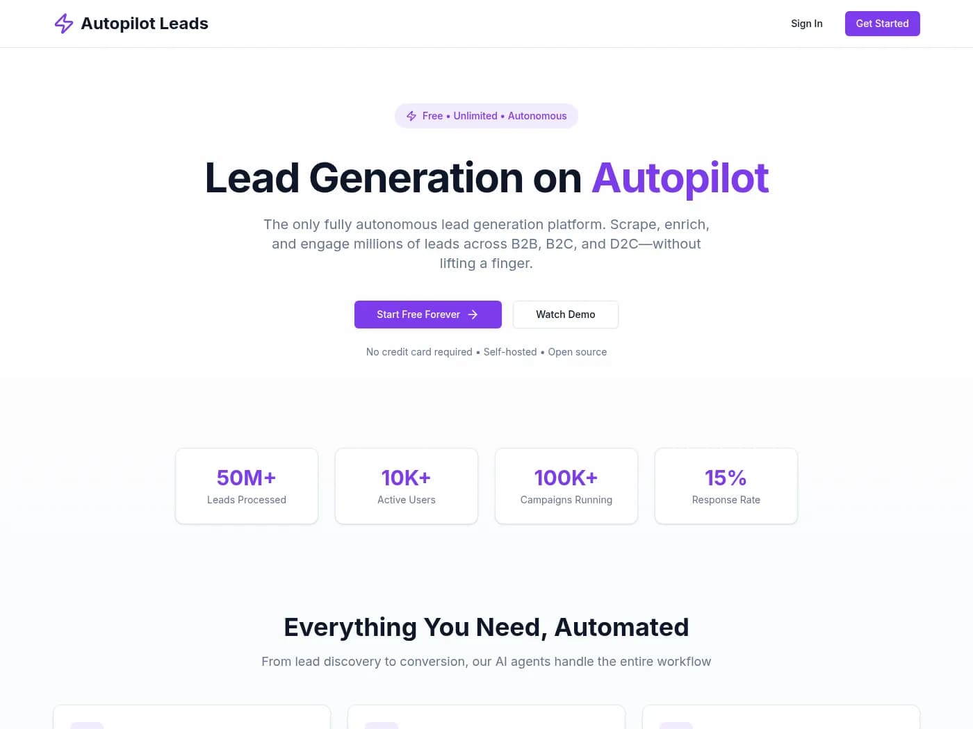 Autopilot Leads: An Apollo.io-Style Autonomous, Open-Source Lead Generation Platform