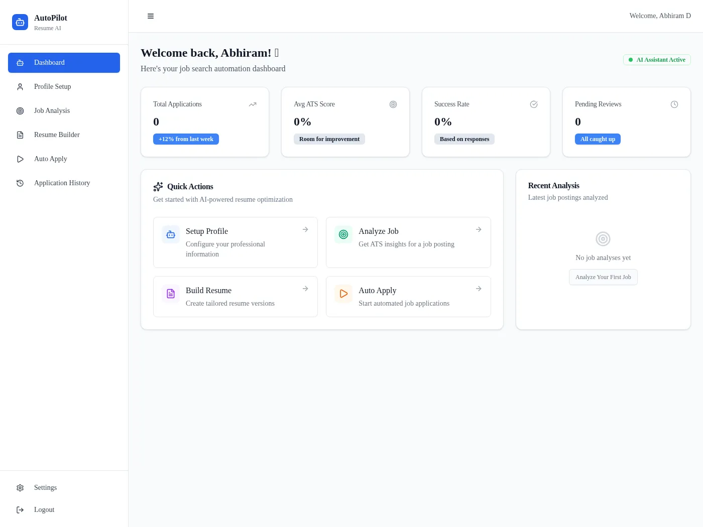 AutoPilot Resume AI: Intelligent Resume Tailoring & Job Application Automation
