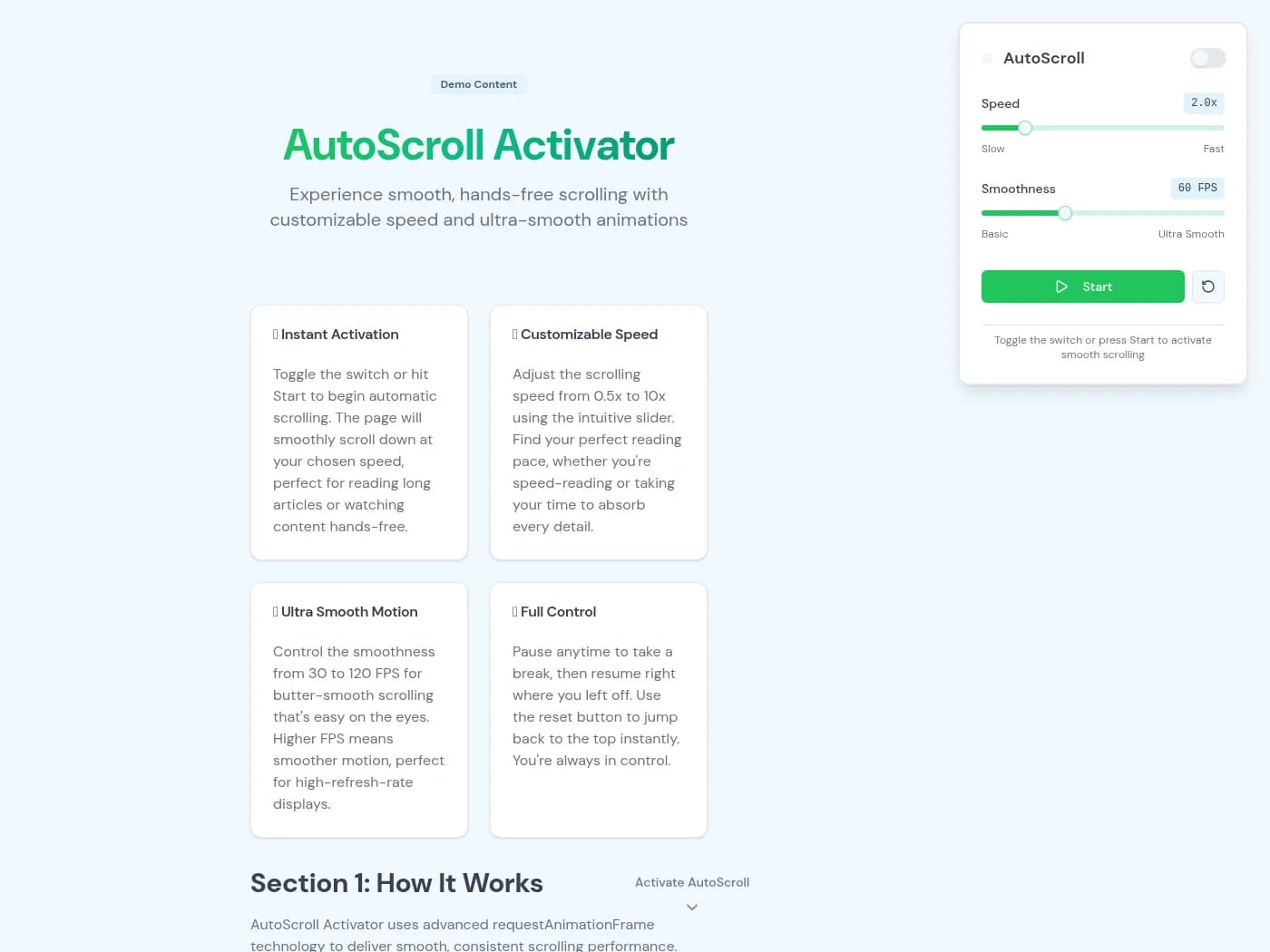 AutoScroll Activator