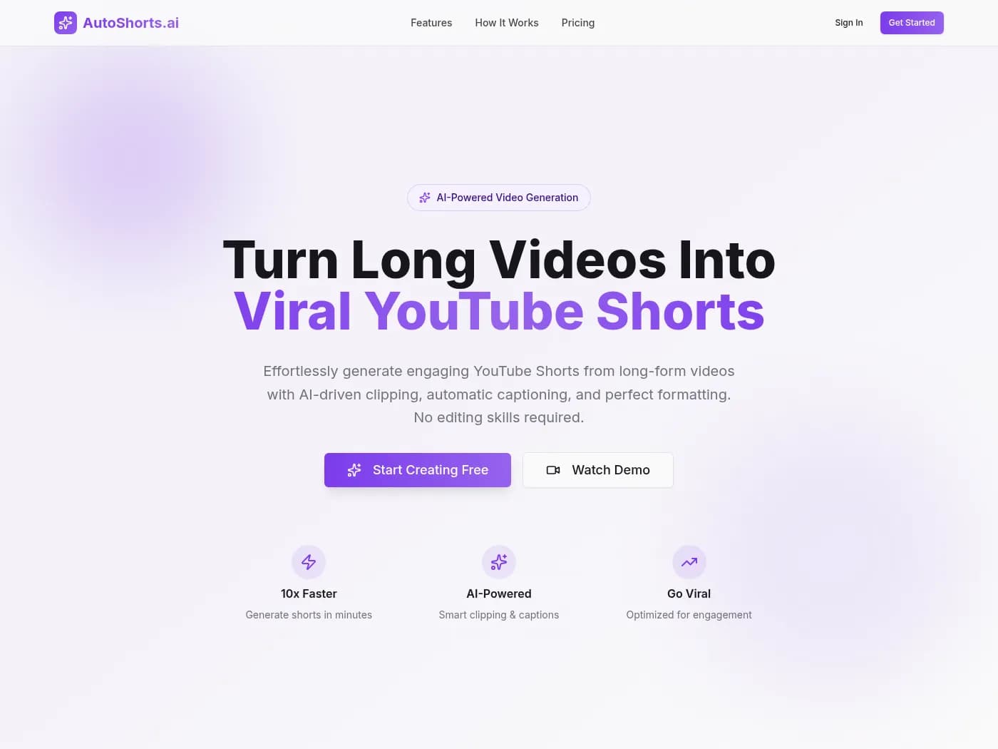 AutoShorts.ai Clone: Automated YouTube Shorts Generator