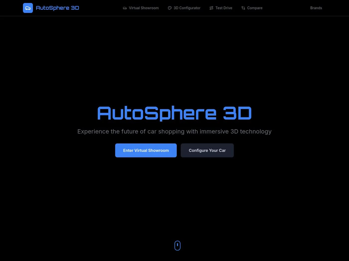 AutoSphere 3D – Immersive 3D Car Dealership Platform