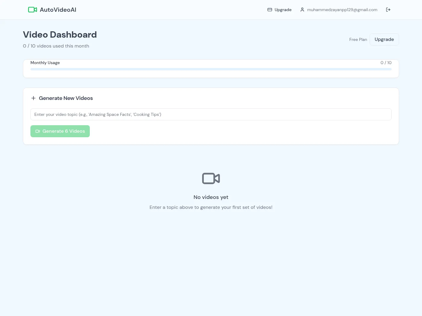 AutoVideoAI: AI-Powered Faceless Video Generation & Social Posting Platform