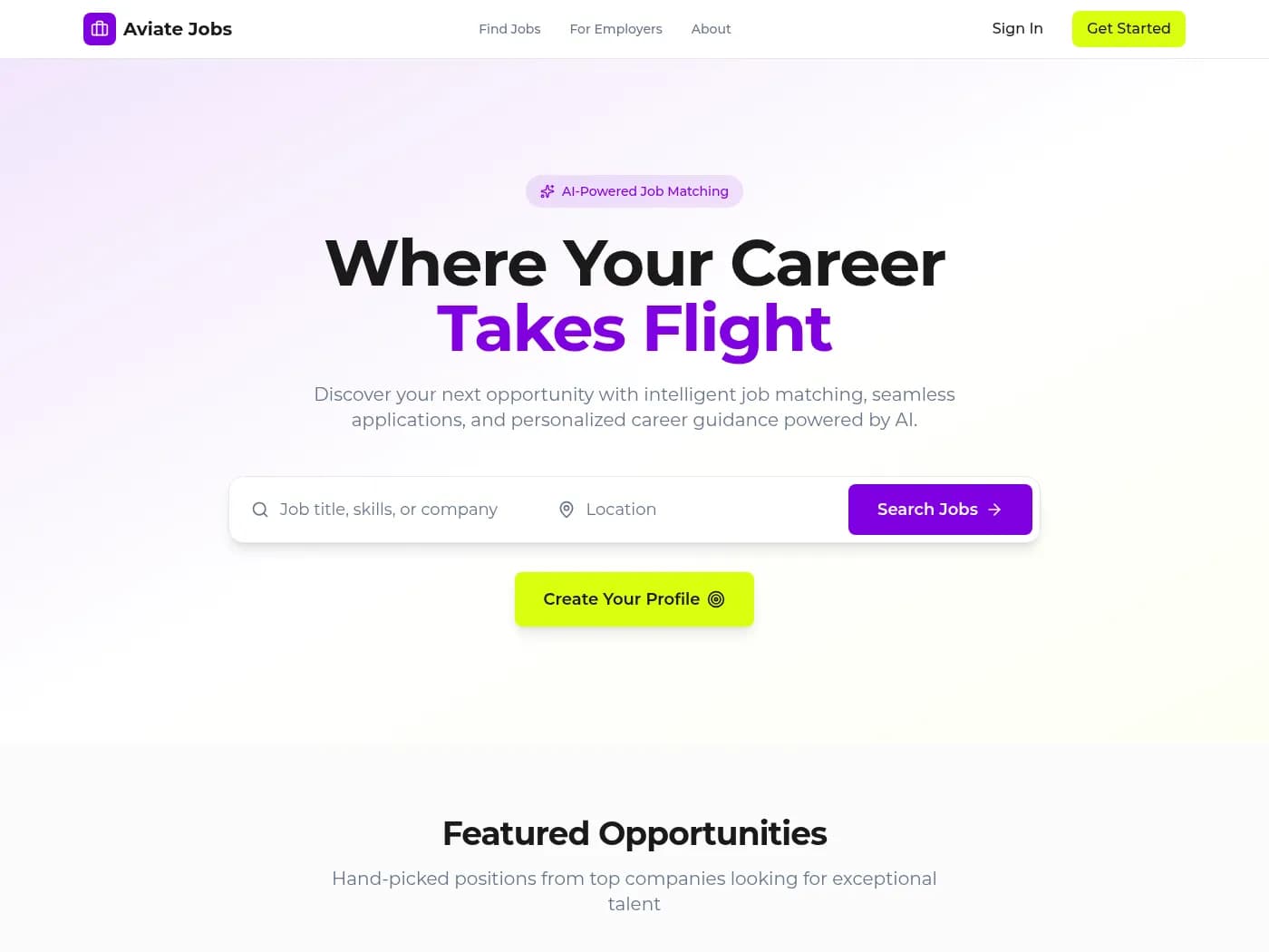 Aviate Jobs – Modern Job Board for Seamless Job Search & Hiring