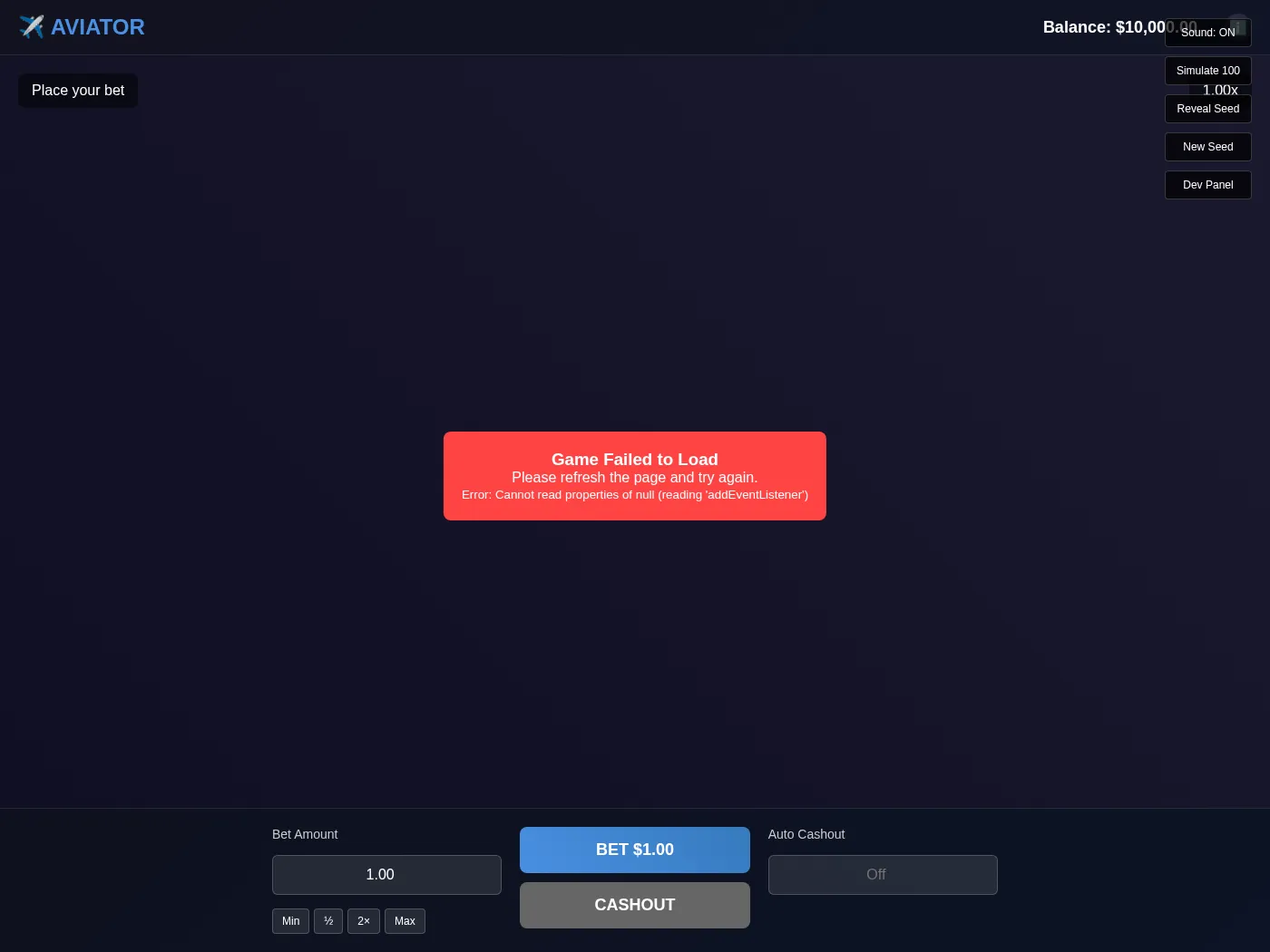 Aviator Crash Game Foundation on Pixi.js (Provably Fair, Modular, TypeScript)