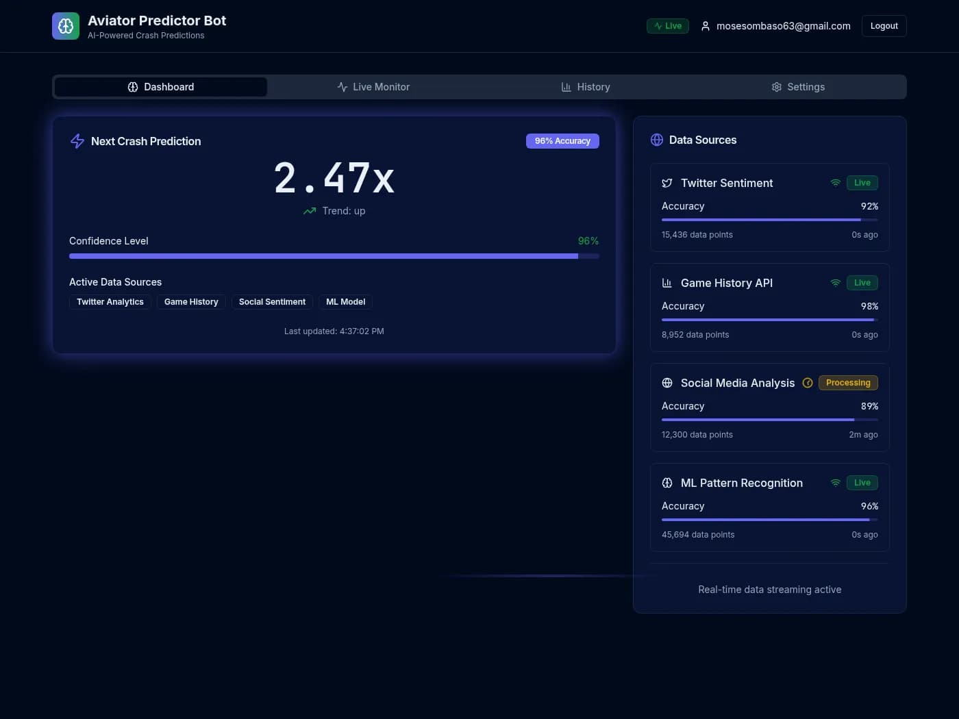 Aviator Crash Predictor Bot App