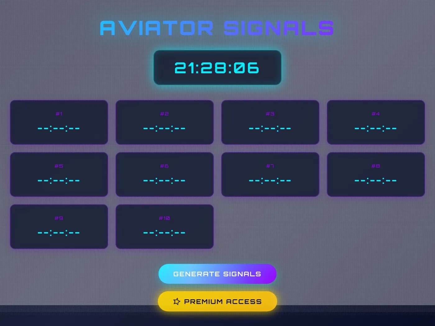 Aviator Signals Bot Web App