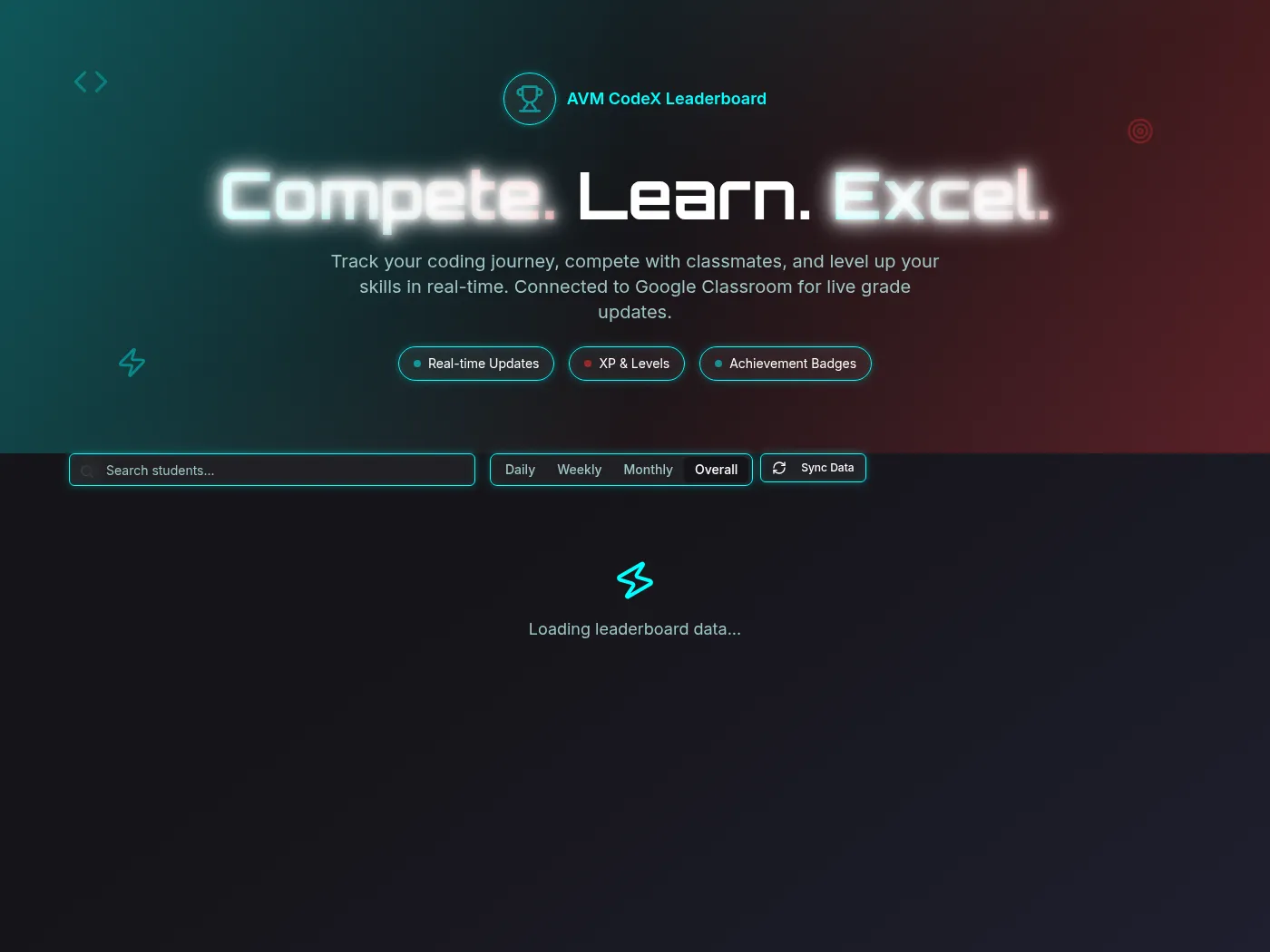 AVM CodeX Real-Time Gamified Leaderboard for Google Classroom