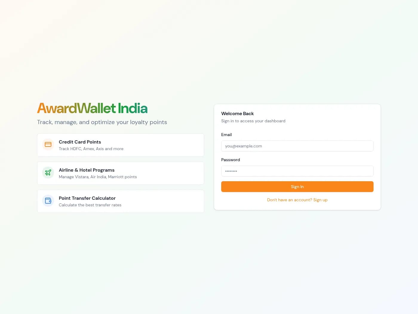 AwardWallet India – Loyalty & Rewards Tracker MVP