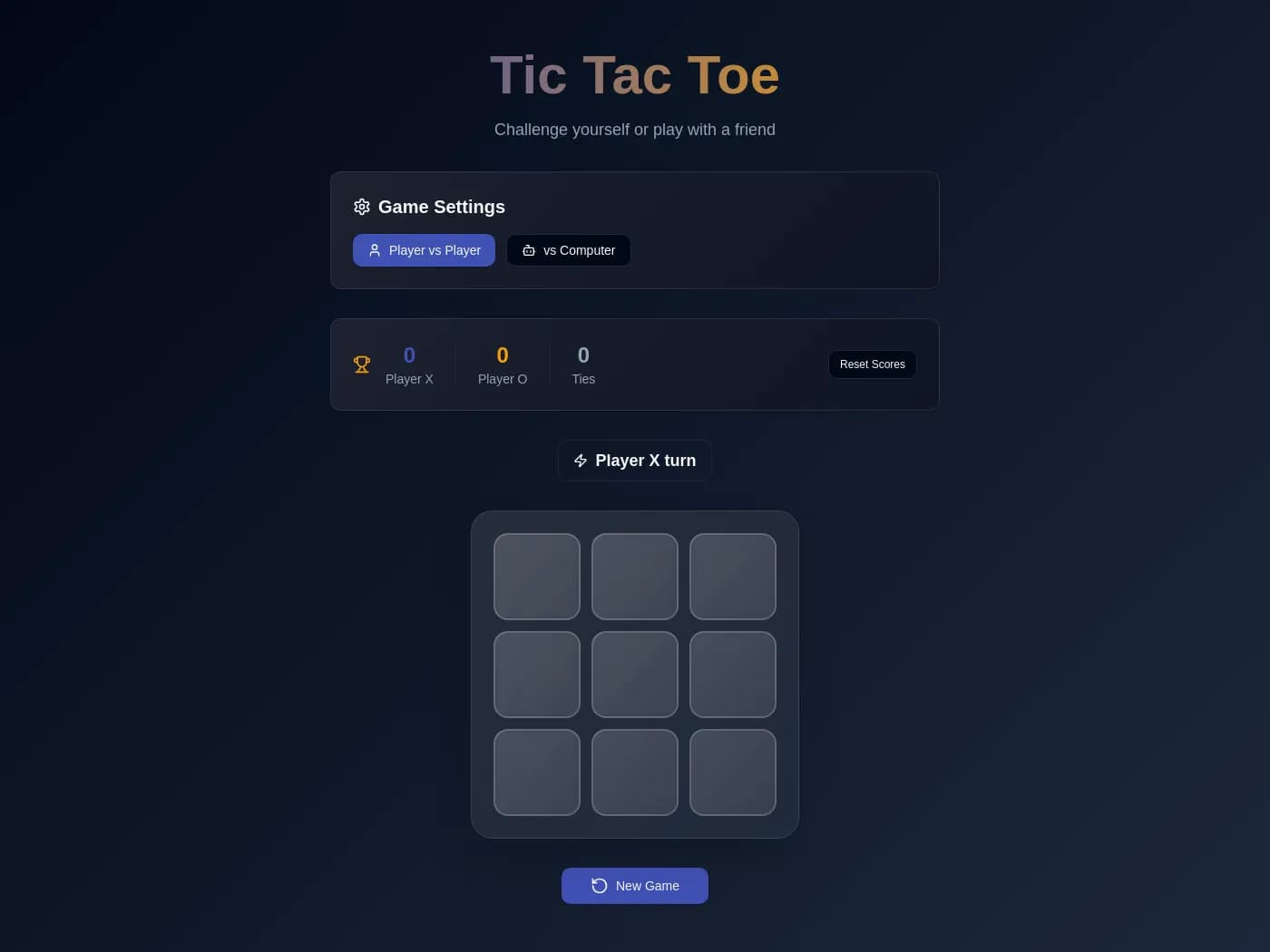 Awesome Tic Tac Toe Game