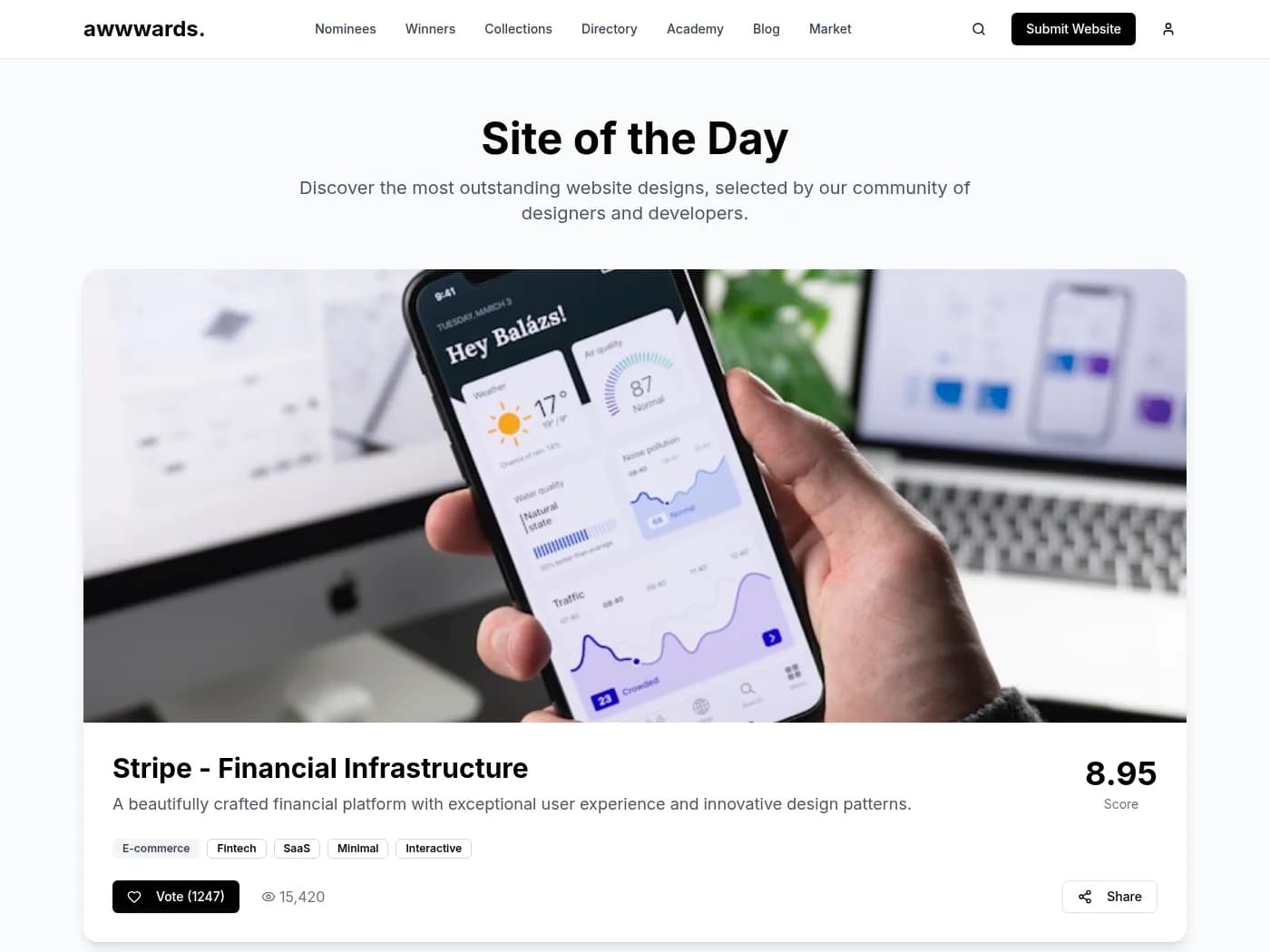 Awwwards Clone - Web Design Inspiration Platform