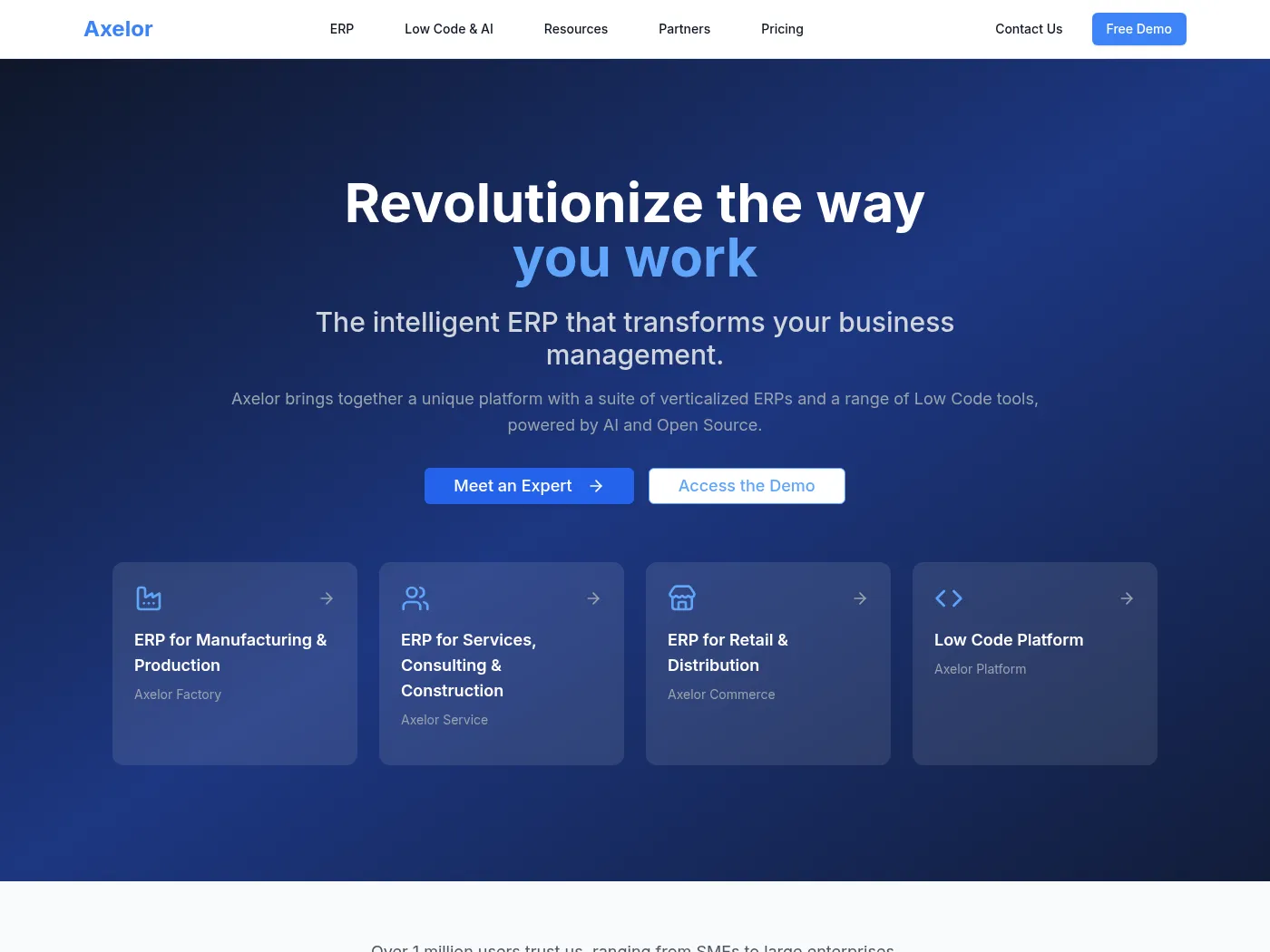 Axelor-Inspired Web Platform Showcase