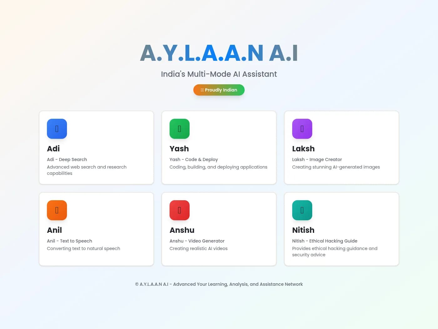 A.Y.L.A.A.N A.I – Multi-Mode Indian AI Assistant