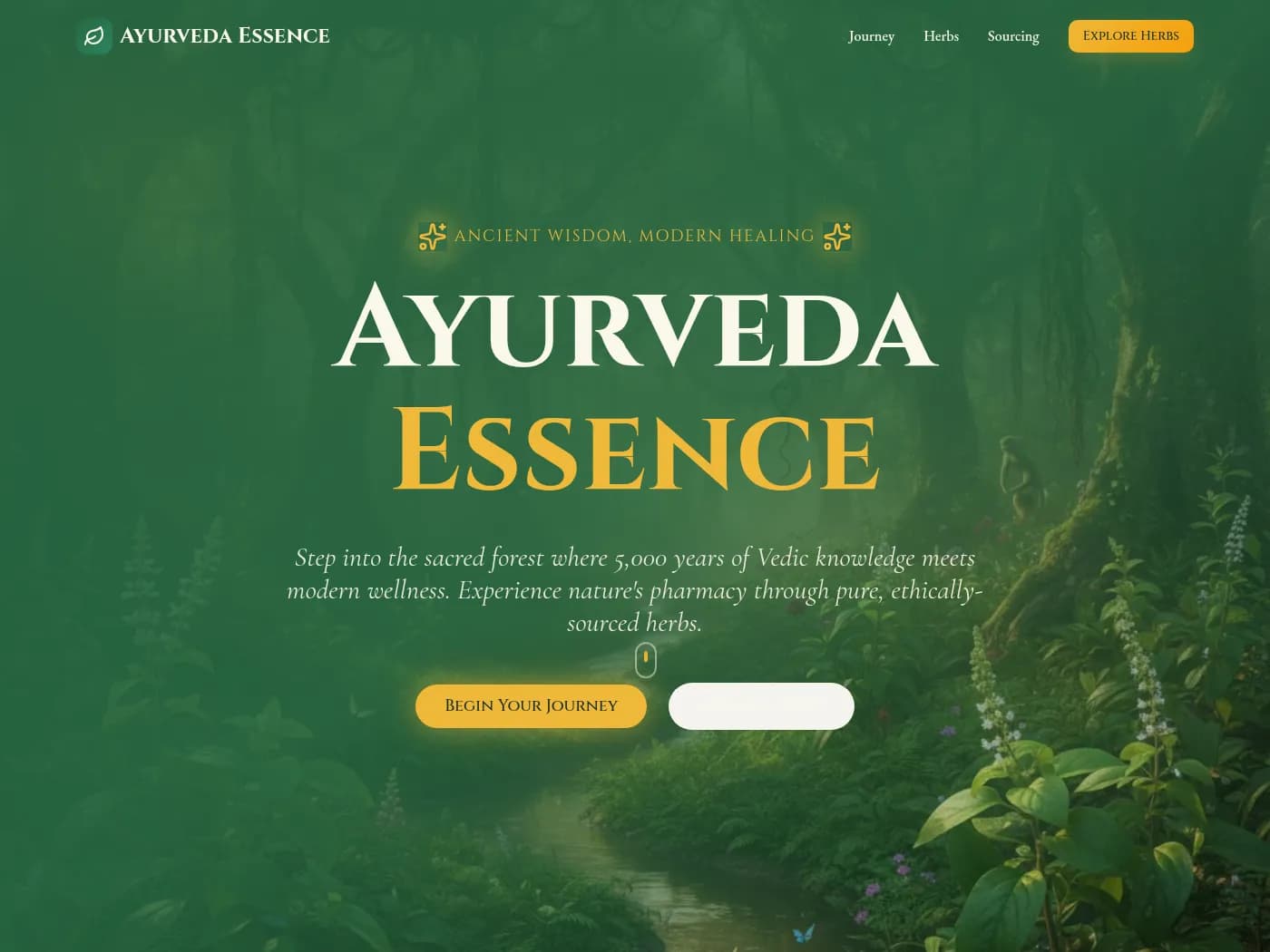 Ayurveda Essence: Immersive Brand Experience Website