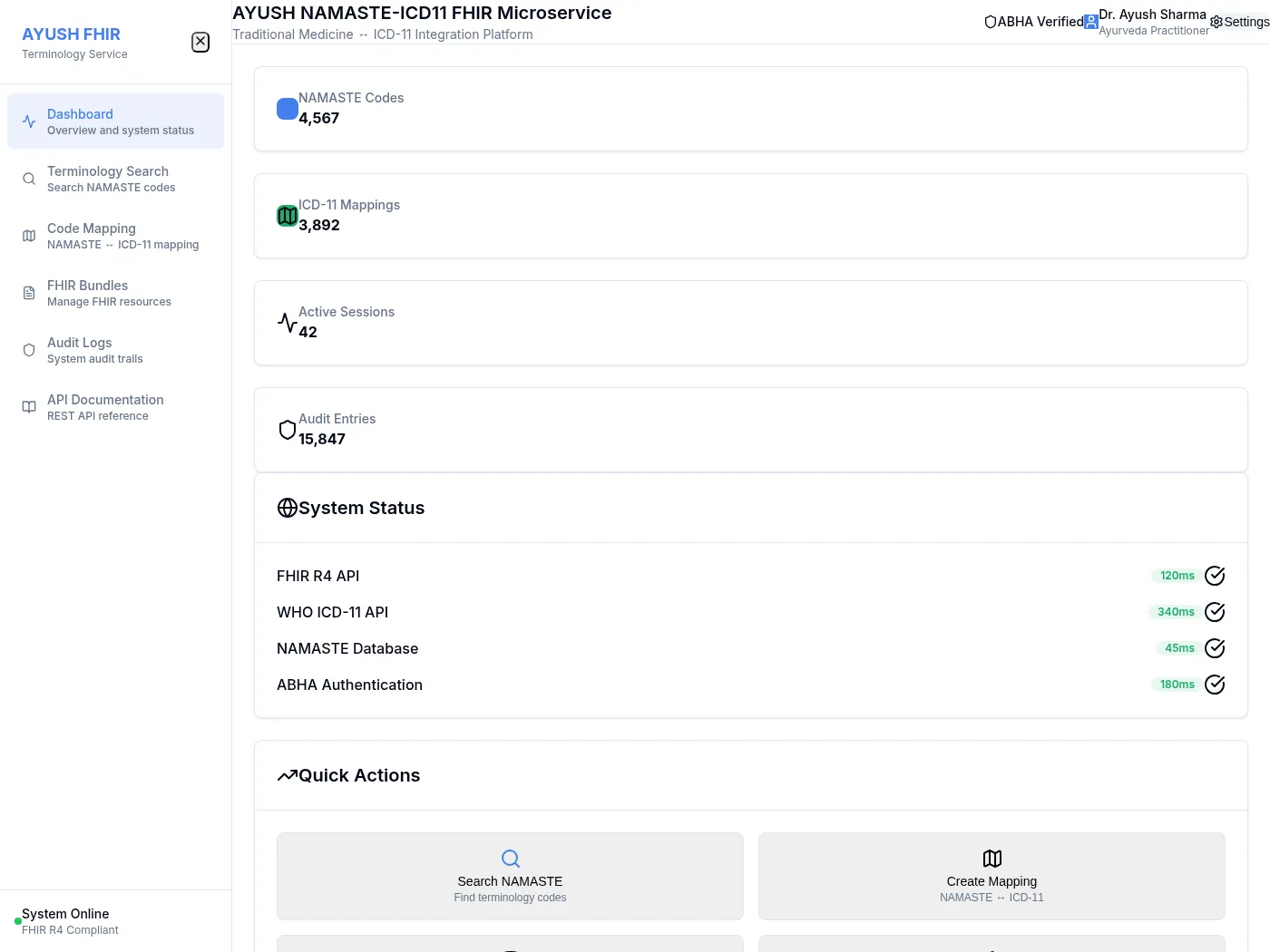 Dual-Coding Microservice: Seamless NAMASTE & ICD-11 Integration for AYUSH EMRs