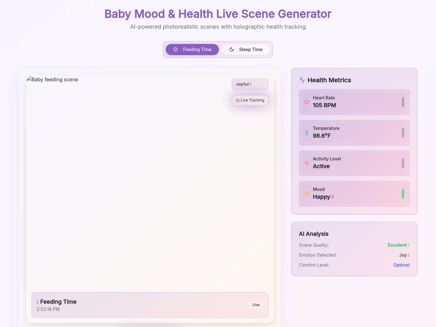 Baby Mood & Health Live Scene Generator
