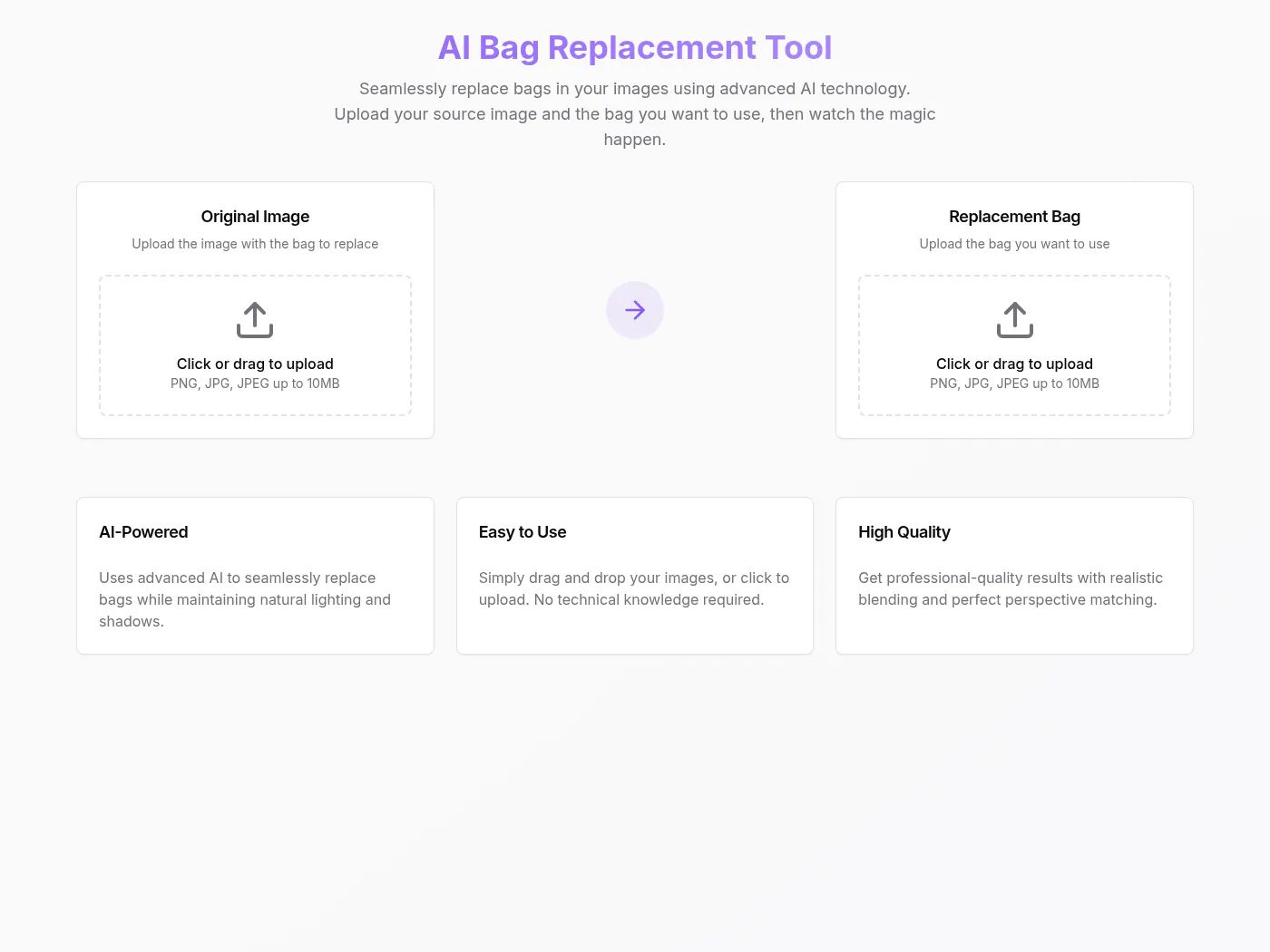 Bag Replacement Tool for Images