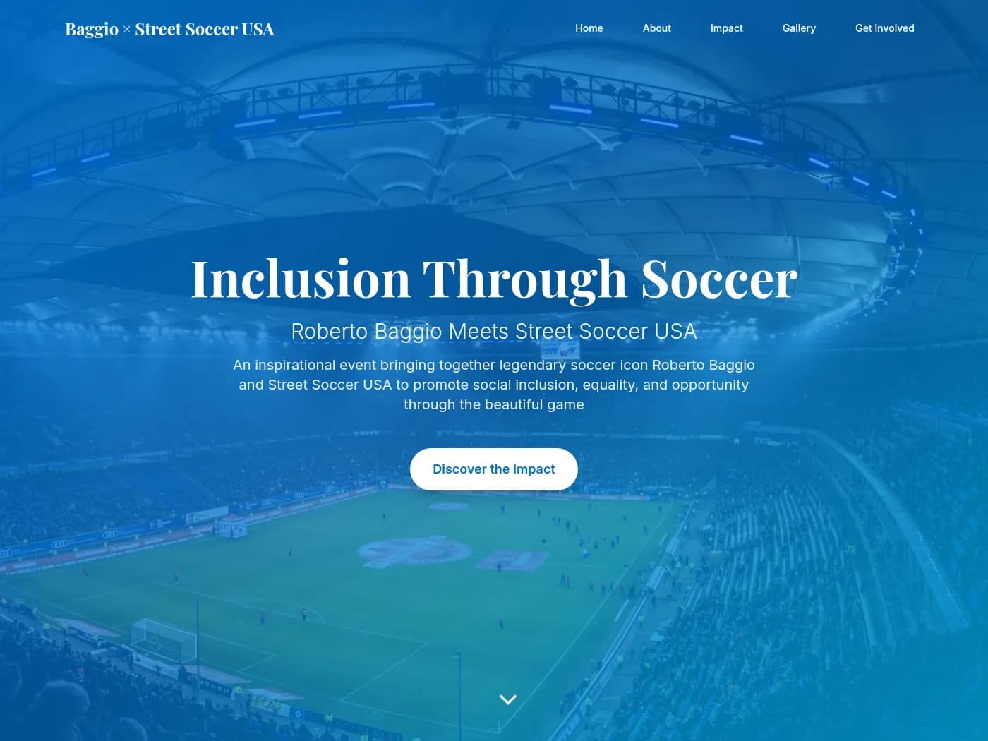 Baggio x Street Soccer USA: Inclusive Event Platform