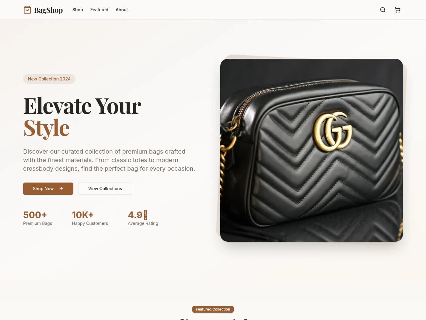 BagShop - Simple Online Store for Bags