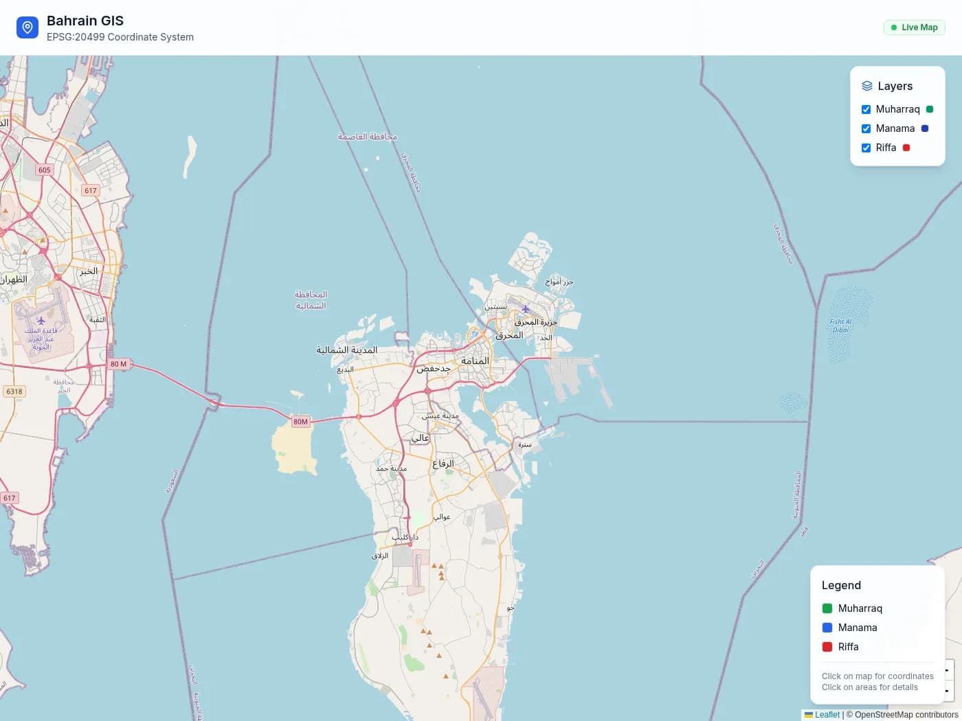 Bahrain GIS Web Application