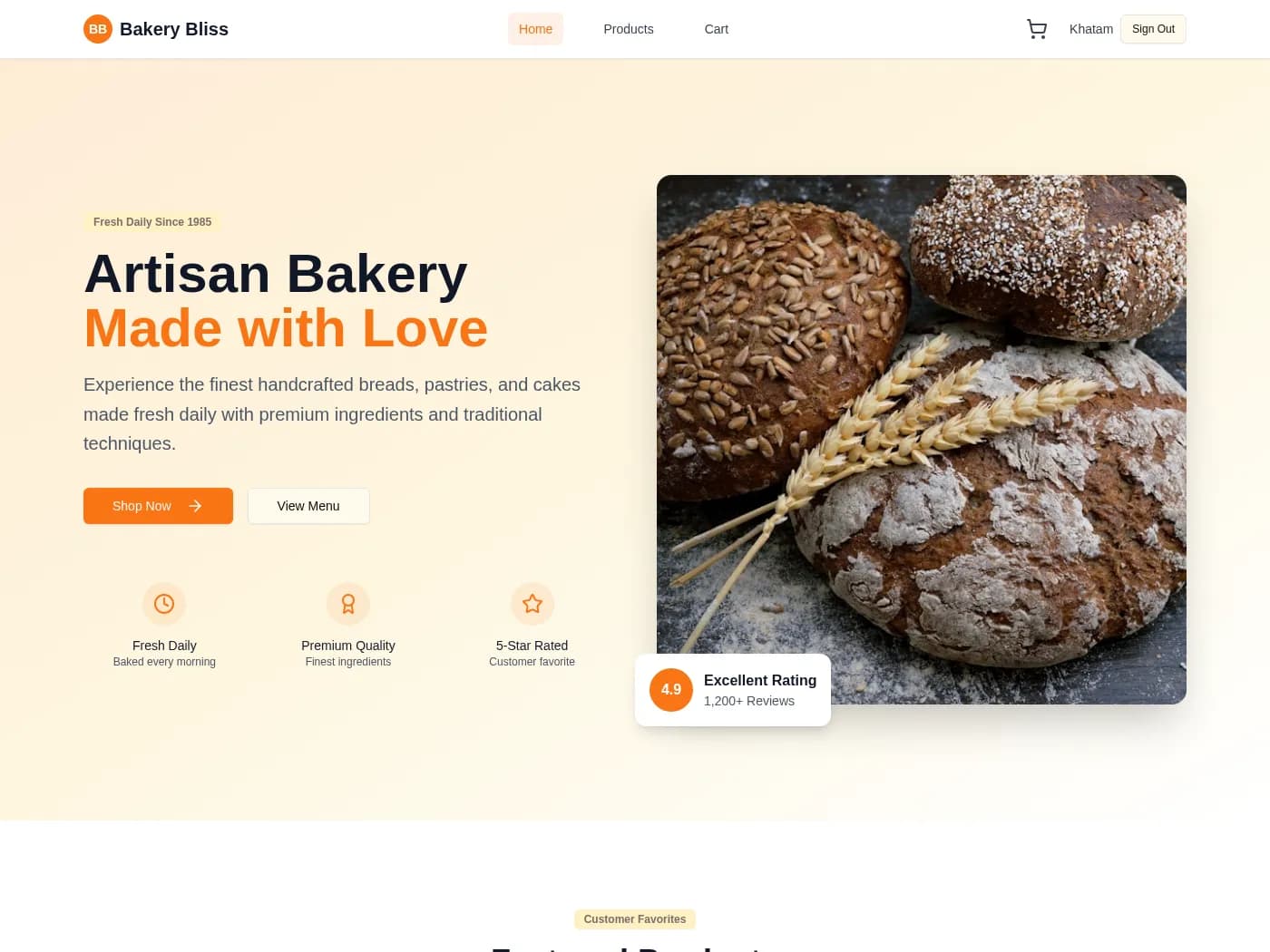 Bakery Bliss: Full-Stack Web App for Modern Bakeries