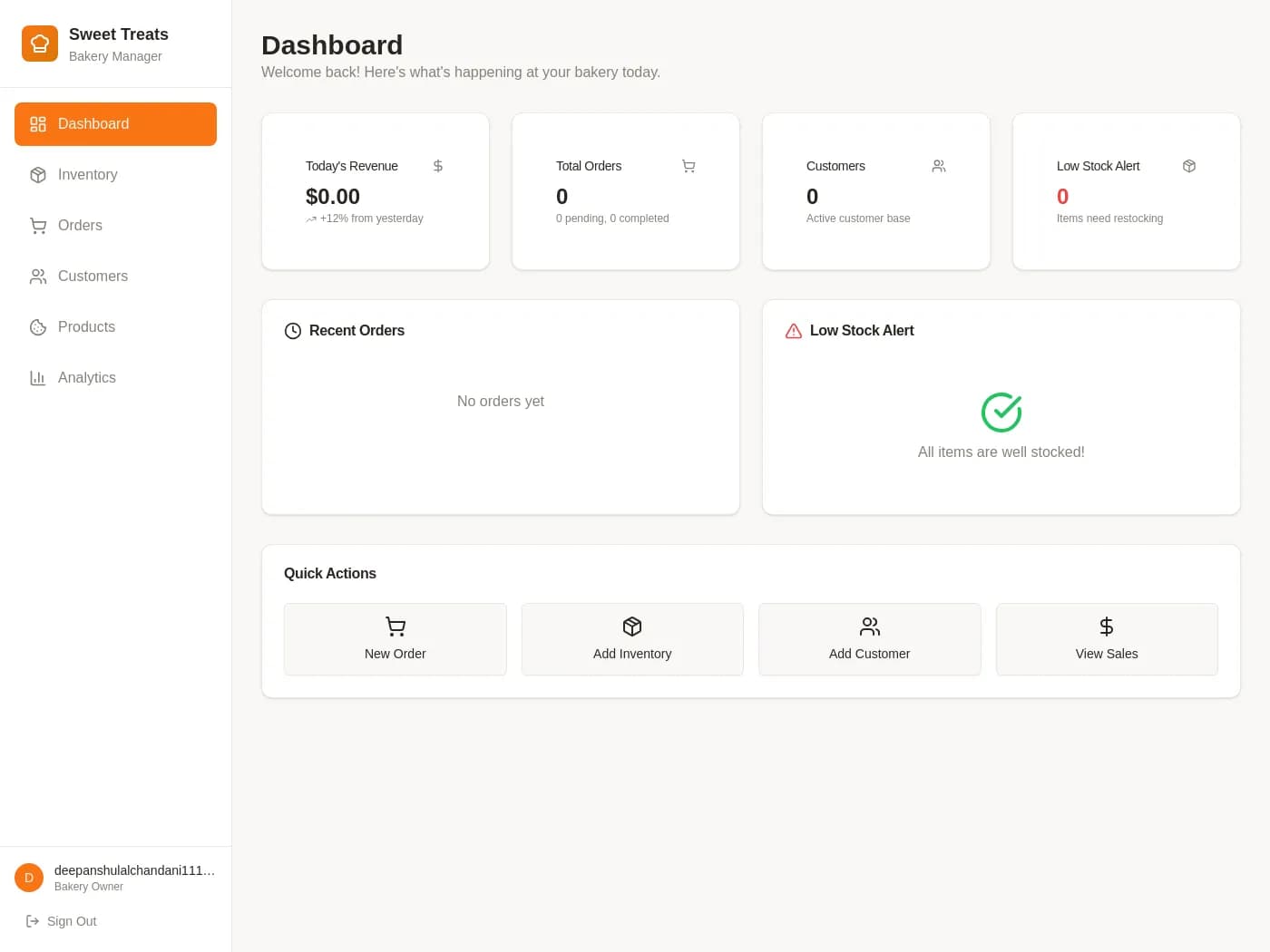Bakery Management App