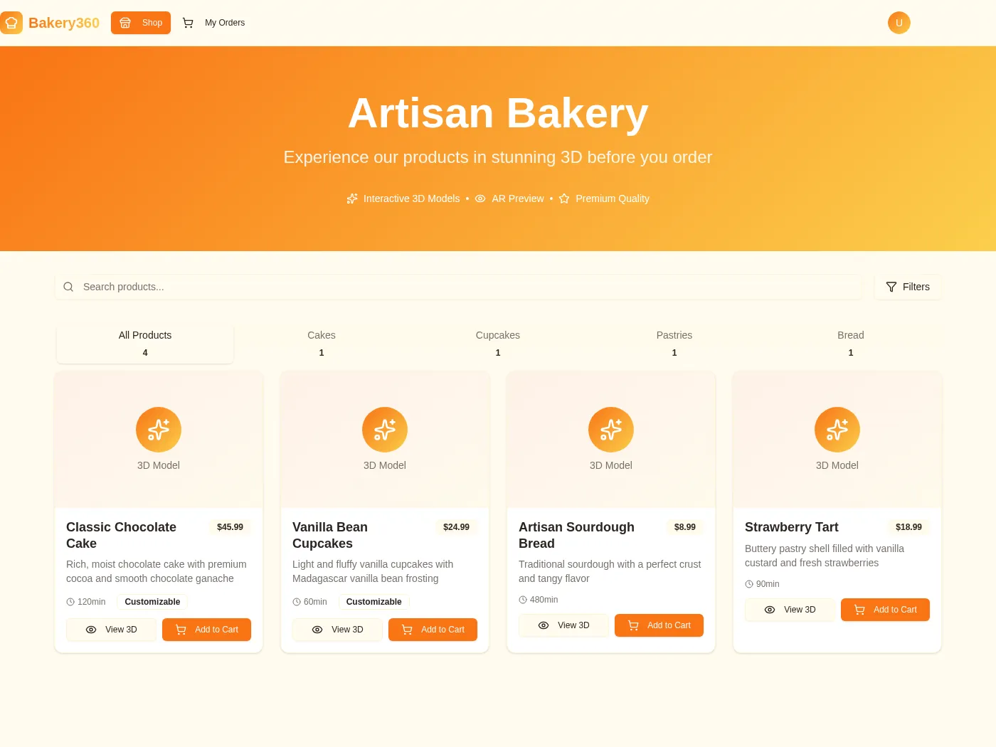 Bakery360: Interactive Bakery Management Platform