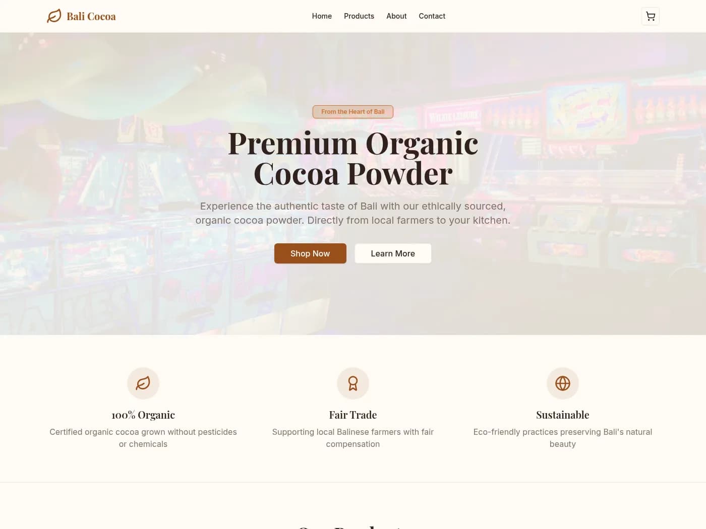 Bali Organic Cocoa Powder Store