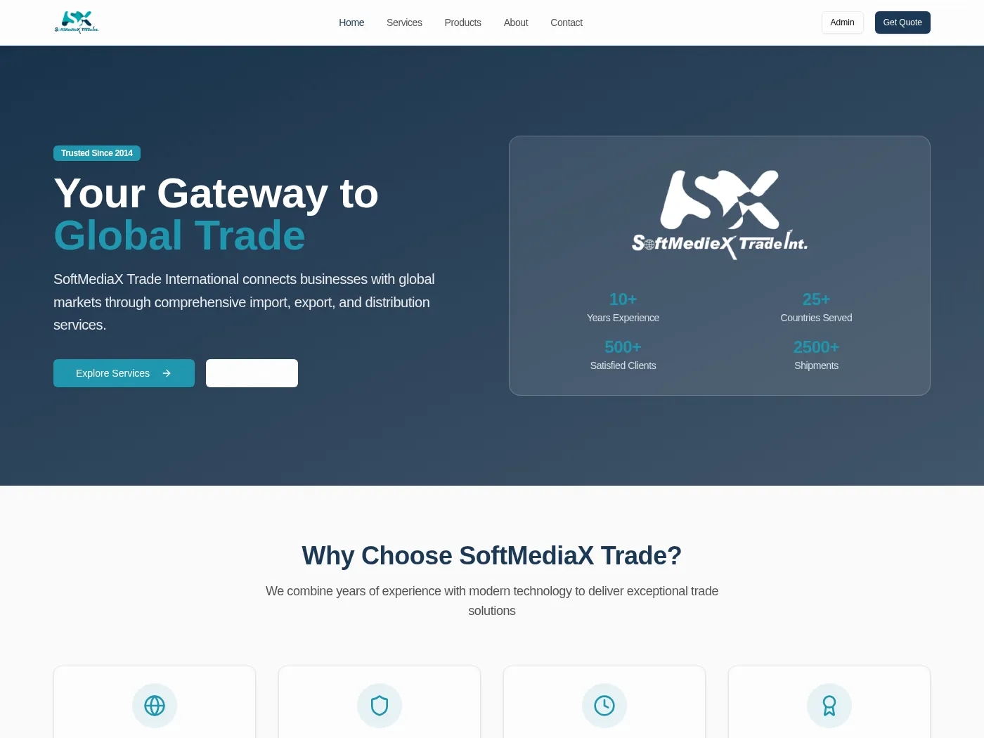Bangladeshi Import & Export Company Dynamic Web Platform