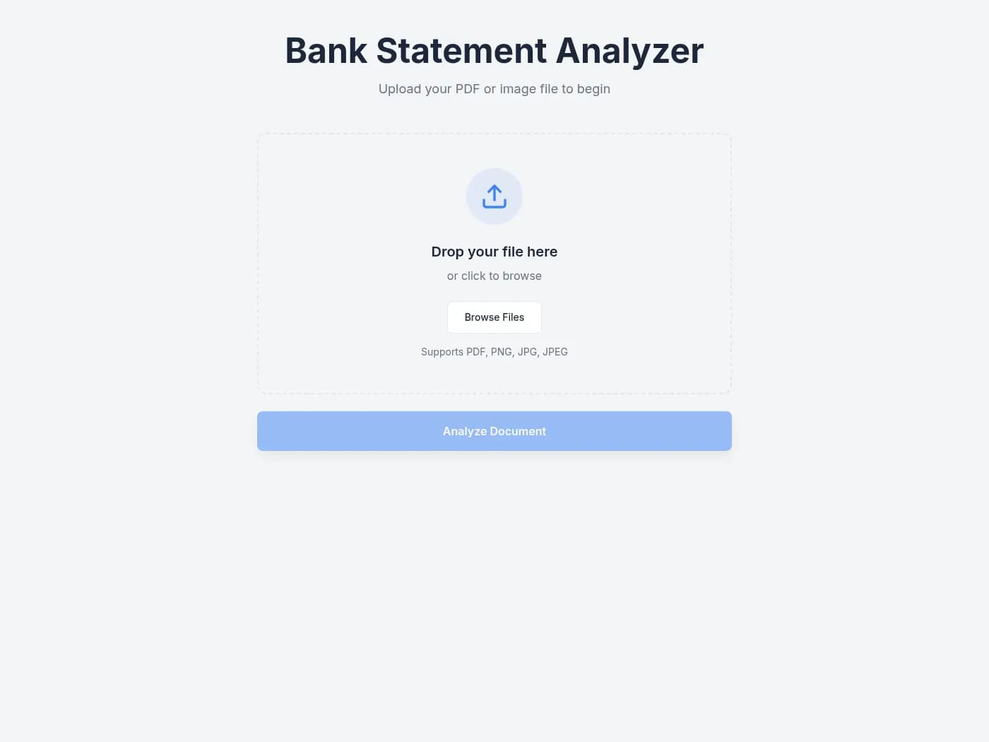 Bank Statement Analyzer Web App
