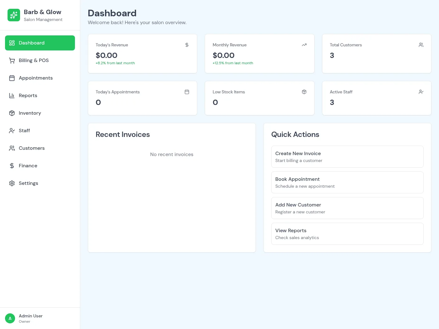 Barb & Glow – Smart Salon Billing & Management App