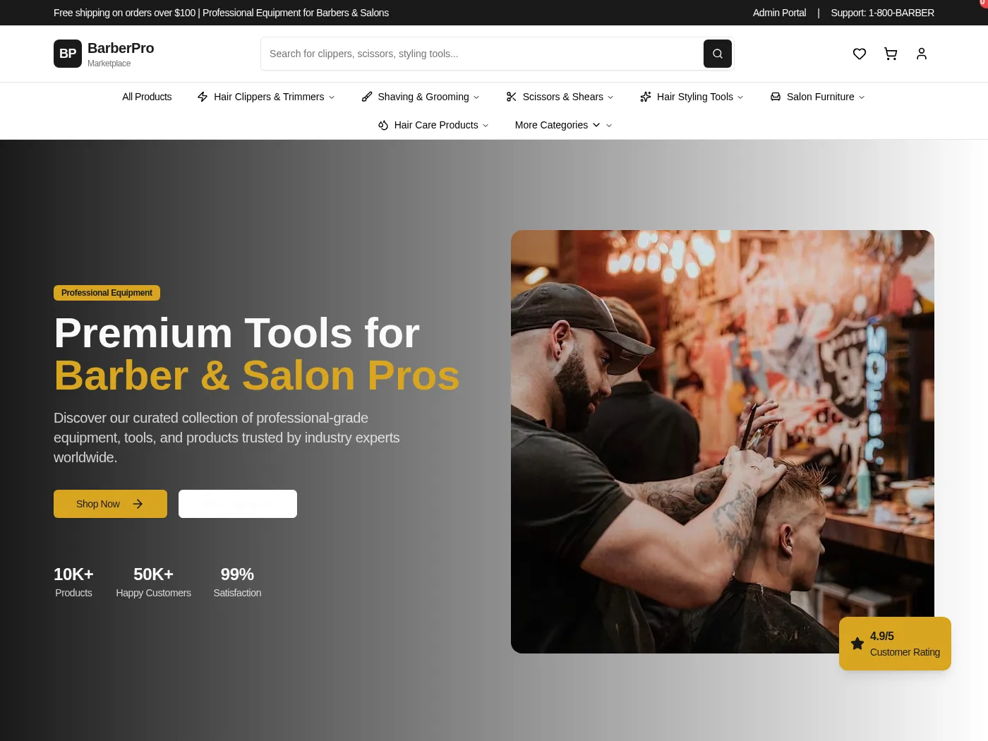 Barber & Salon Pro Marketplace