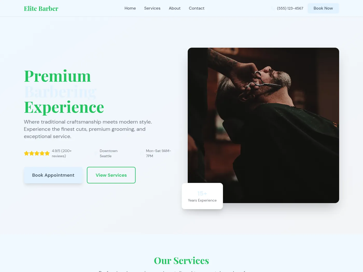 Barber Shop Web Presence
