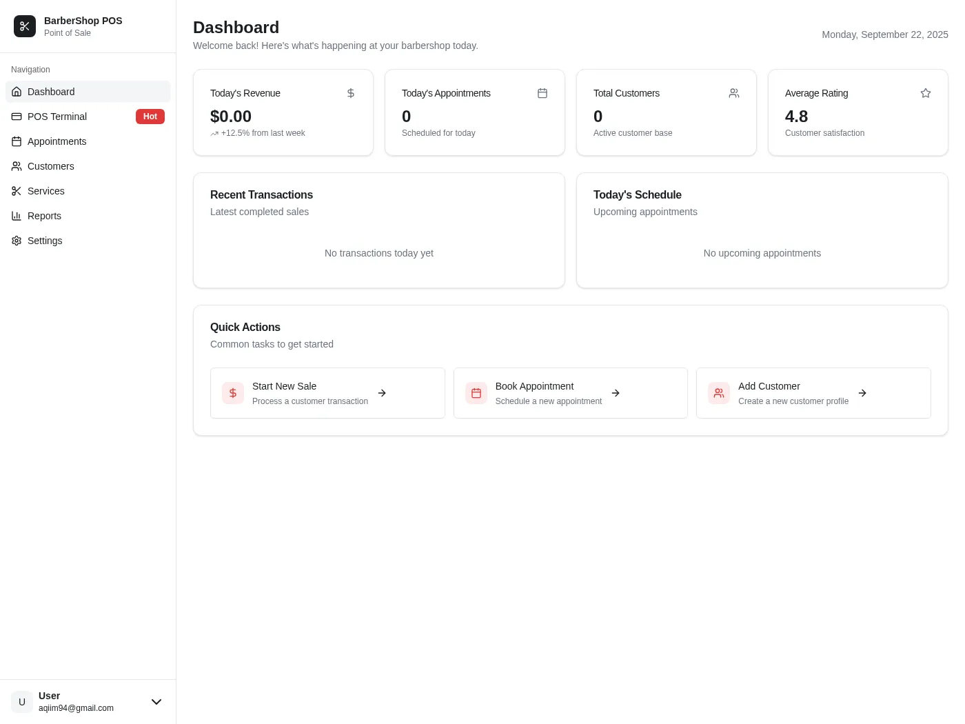 Barbershop POS System