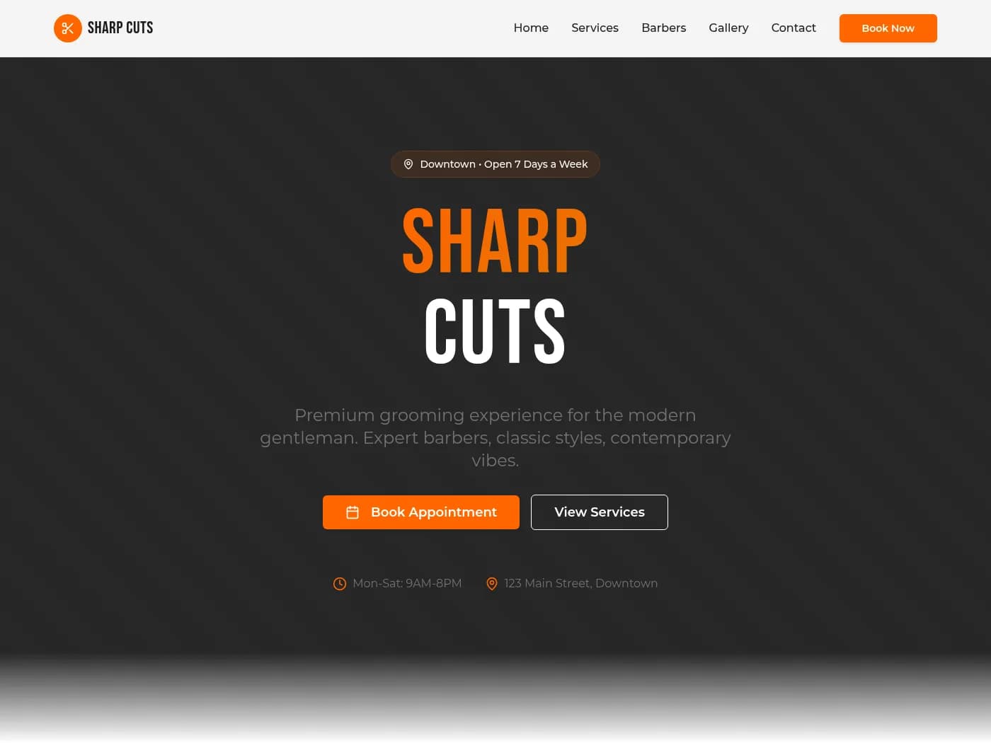 Barbershop Web Presence and Booking Platform
