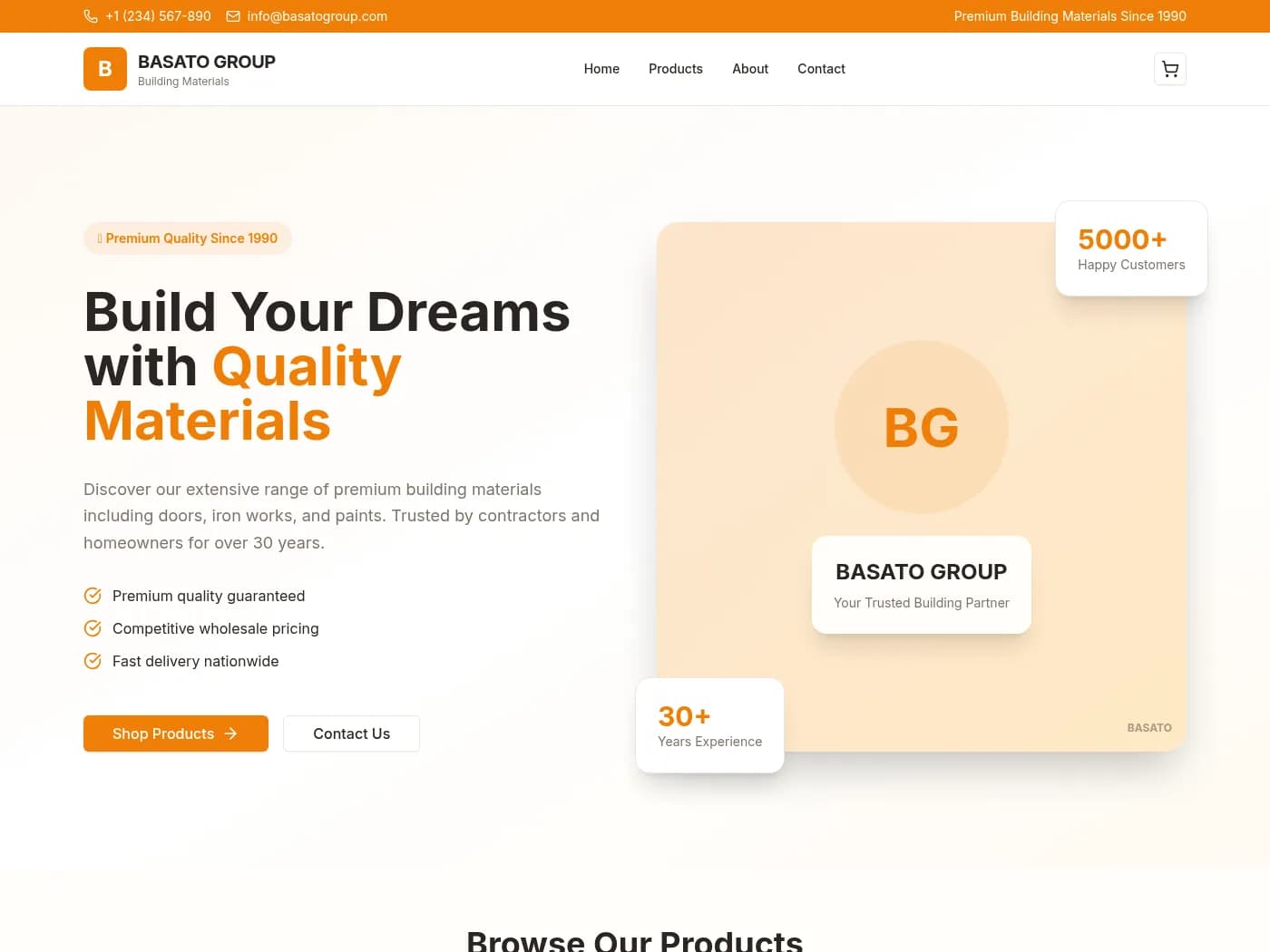 Basato Grounp Building Materials E-commerce Platform