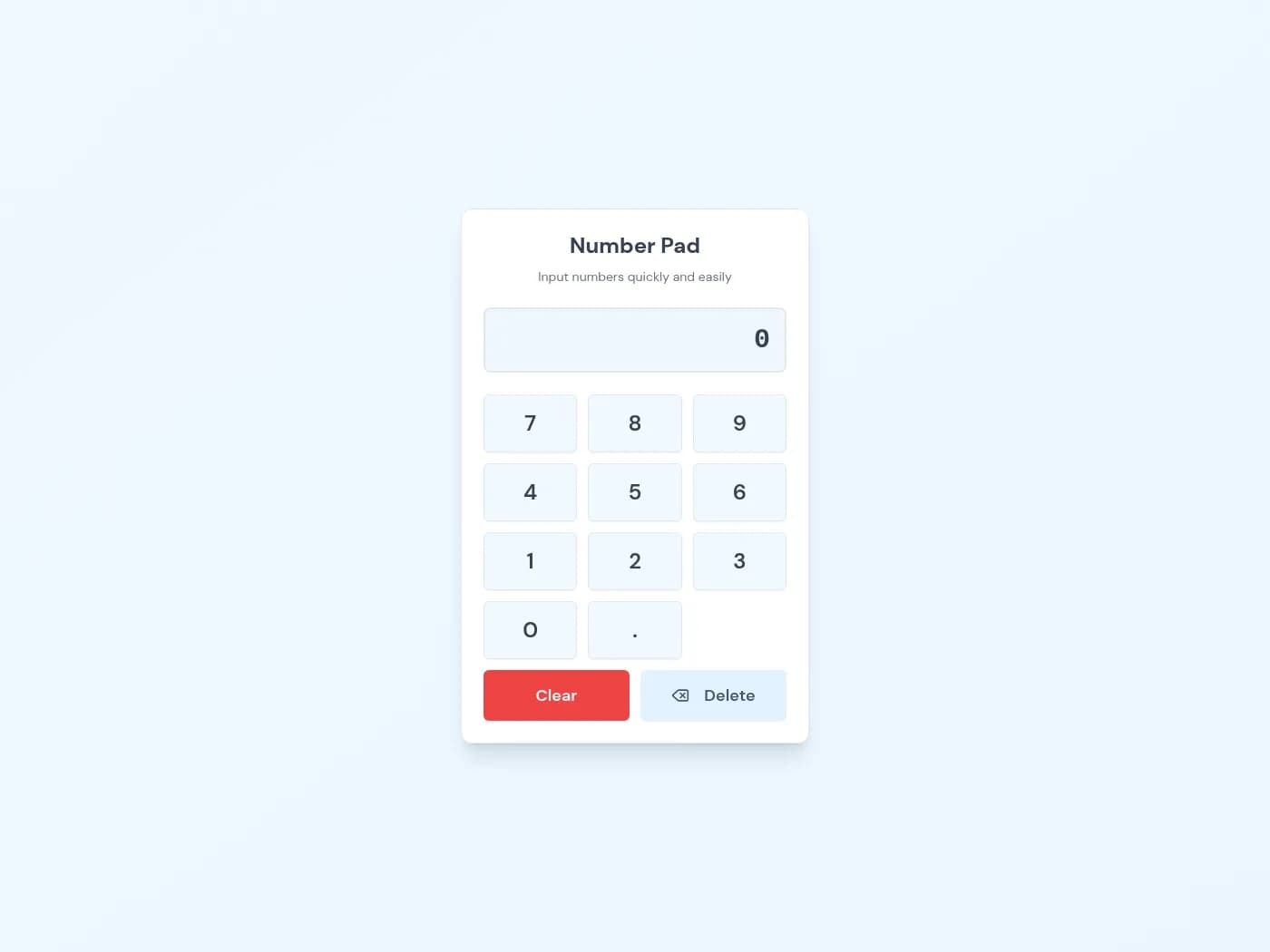 Basic Number Pad