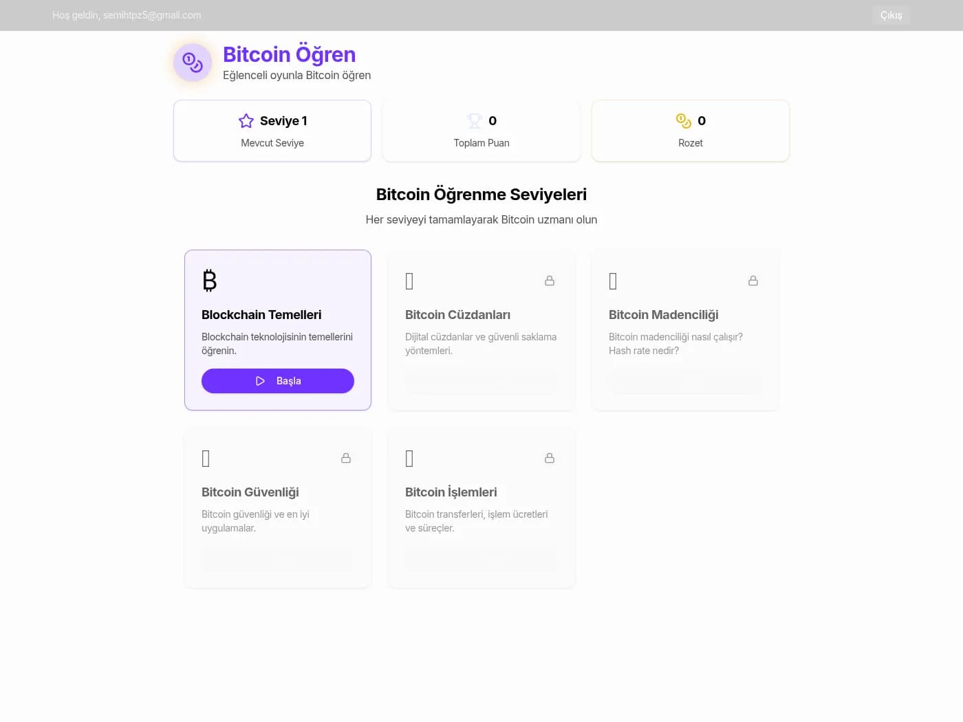 Basit Bitcoin Öğretici Oyun