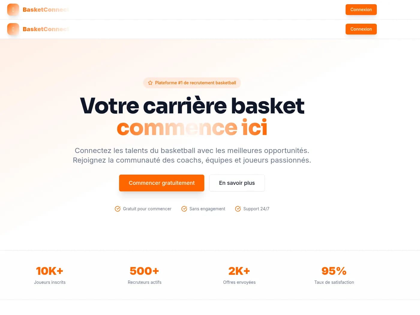 BasketConnect – Plateforme de mise en relation entre joueurs de basket et recruteurs