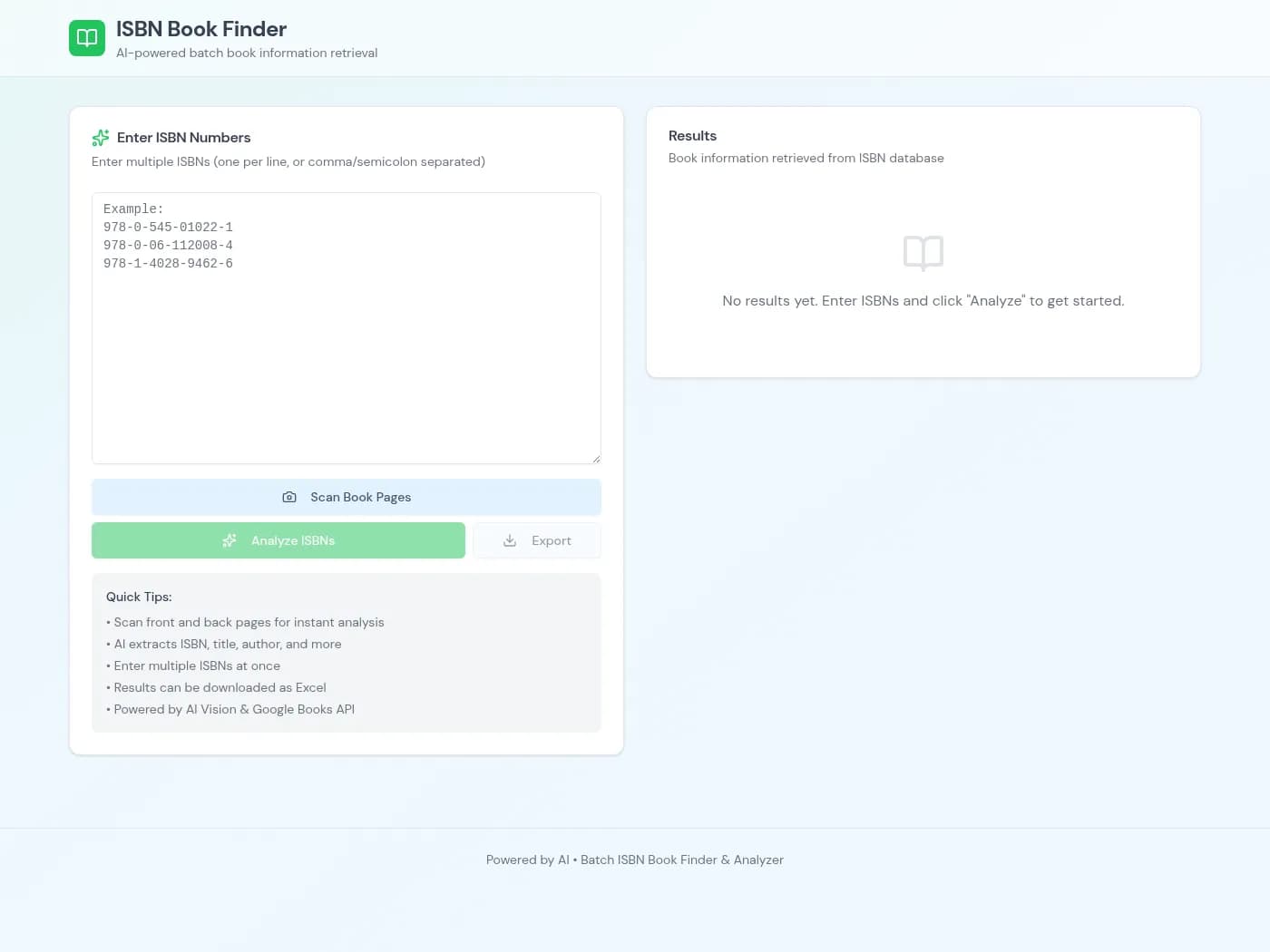 Batch ISBN Book Finder & Analyzer