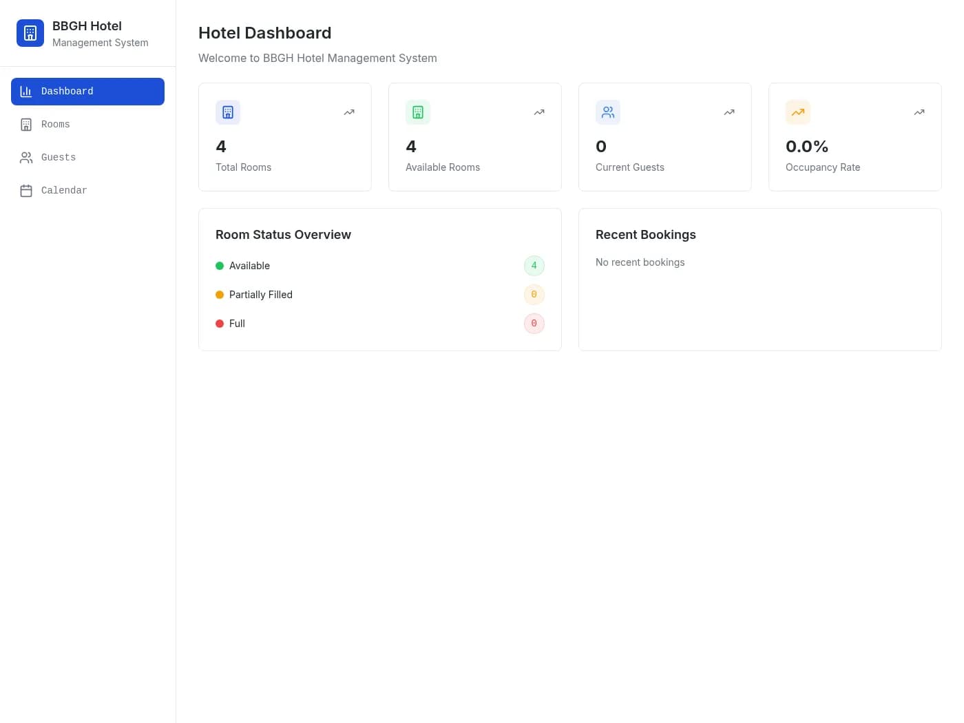 BBGH Hotel Management Web Application