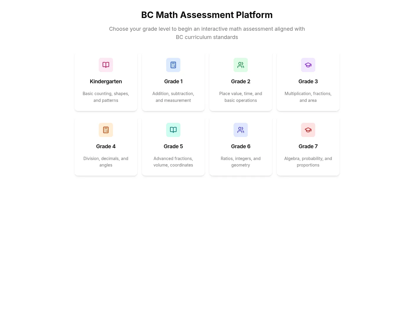 BC Math Screener